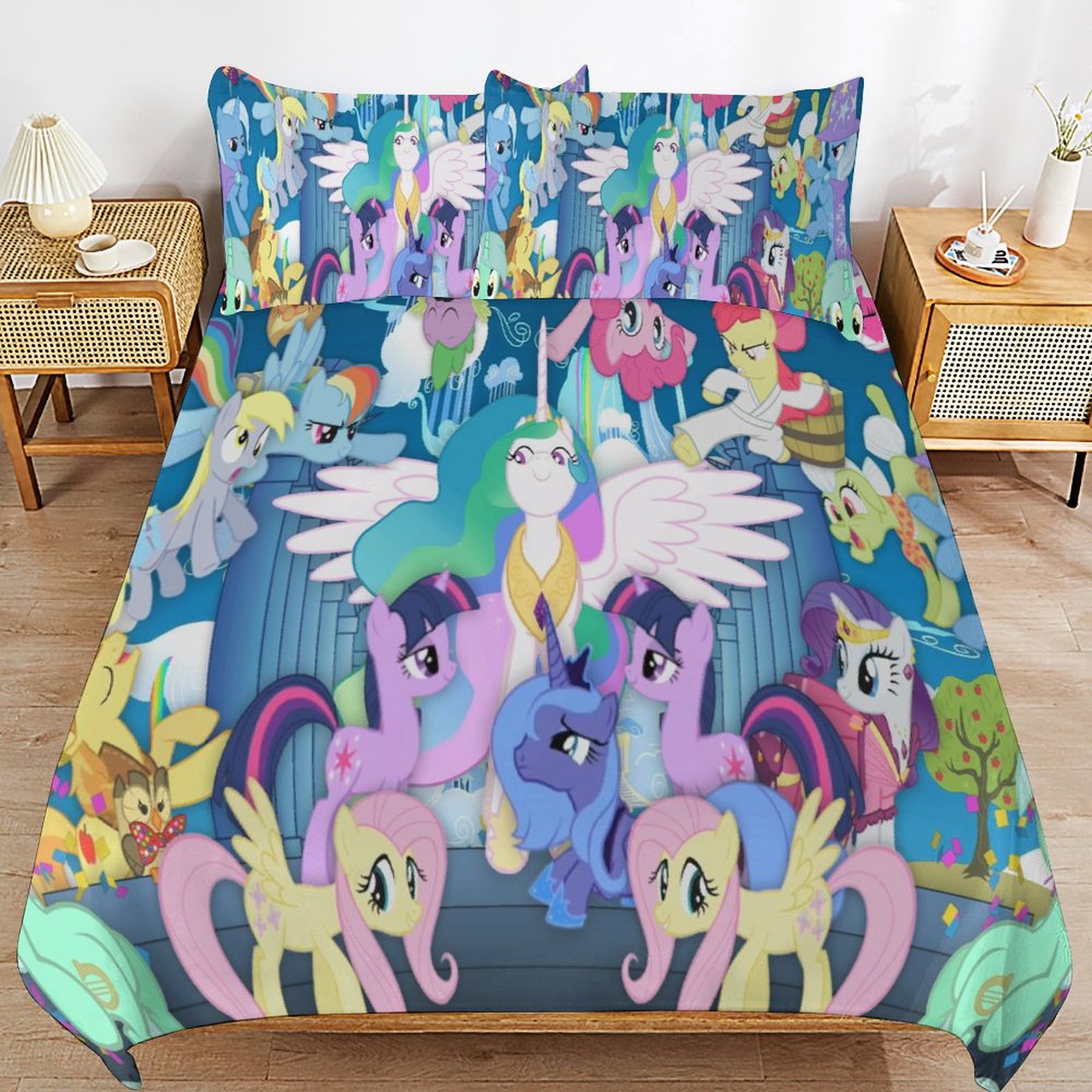 My Lit-tle Pony Bed Duvet Cover Cartoon Bedding Sets 3D Lightweight 3 ...