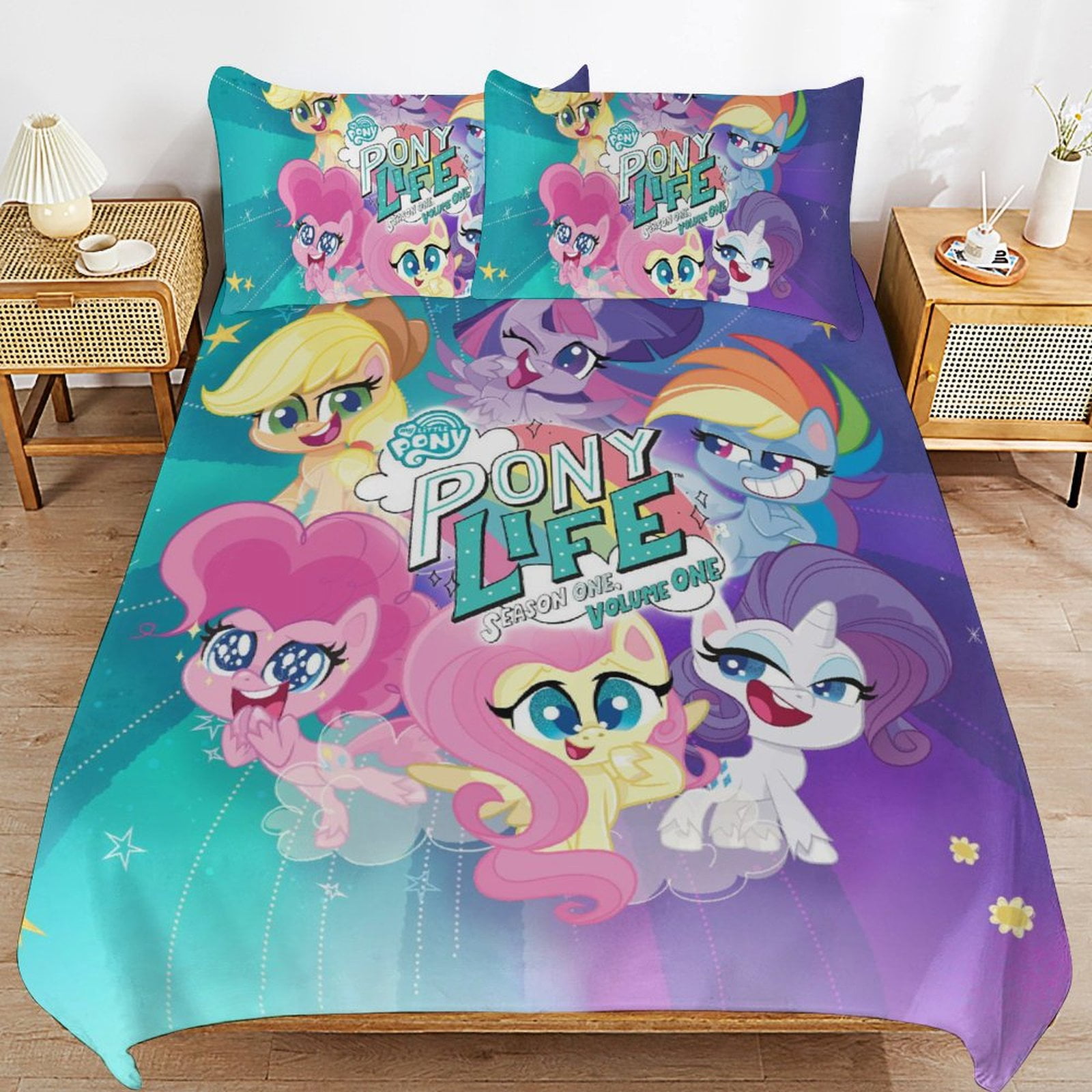 My Lit-tle Pony Bed Duvet Cover Cartoon Bedding Sets 3D Lightweight 3 ...