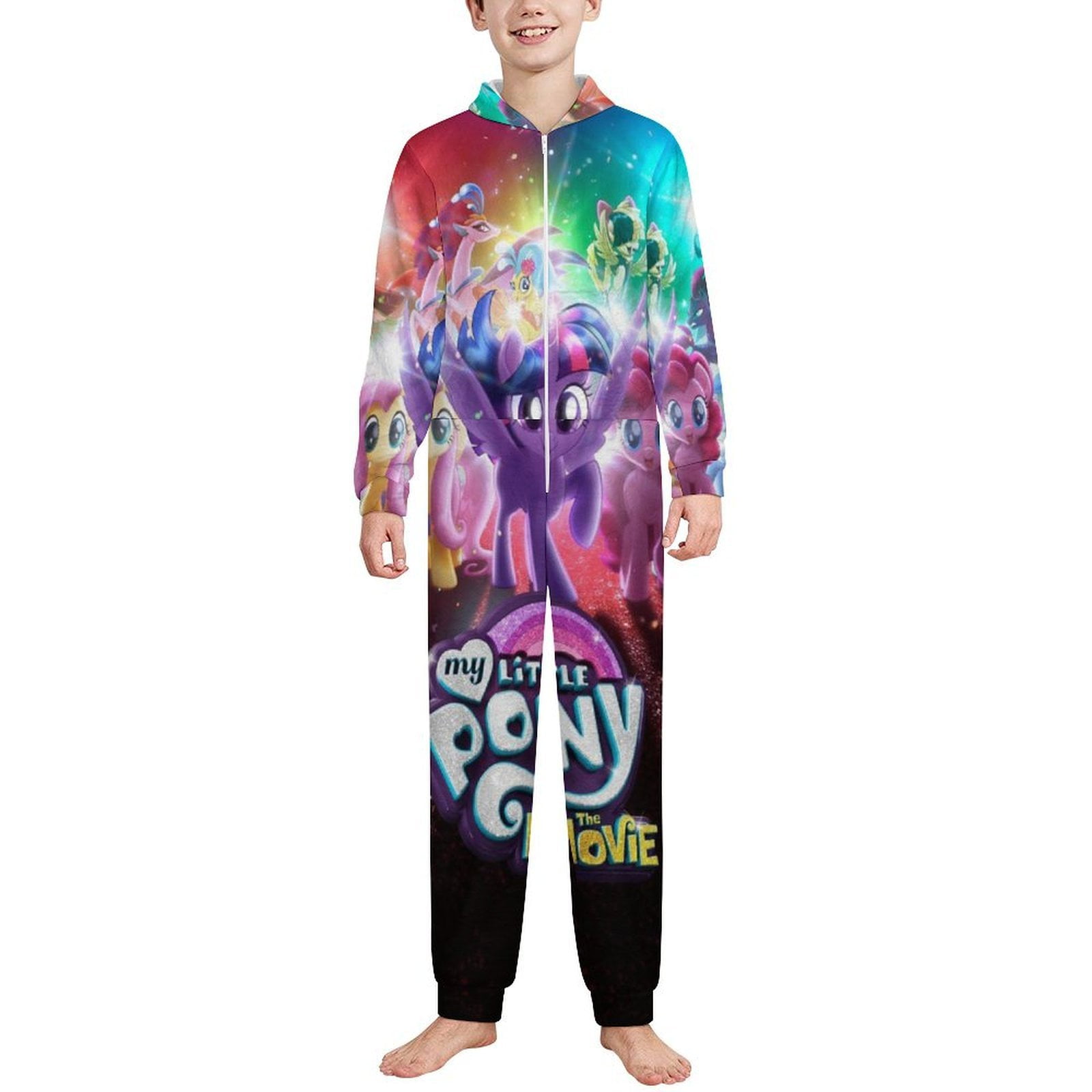 My Lit-tle Pony Hooded Union Suit Pajama Onesie Blanket Sleeper ...
