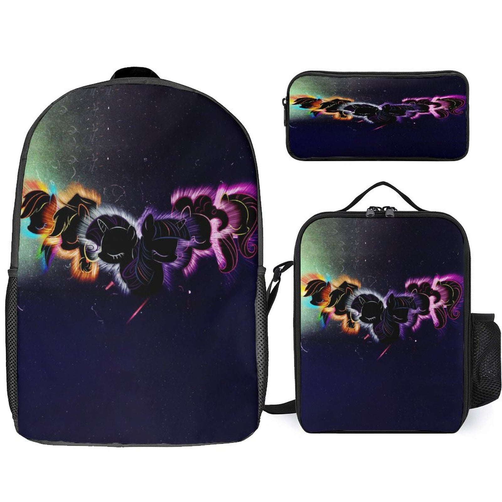 My Lit-tle Pony s Backpack Set Anime Bag 3 Piece Set Sports Casual ...