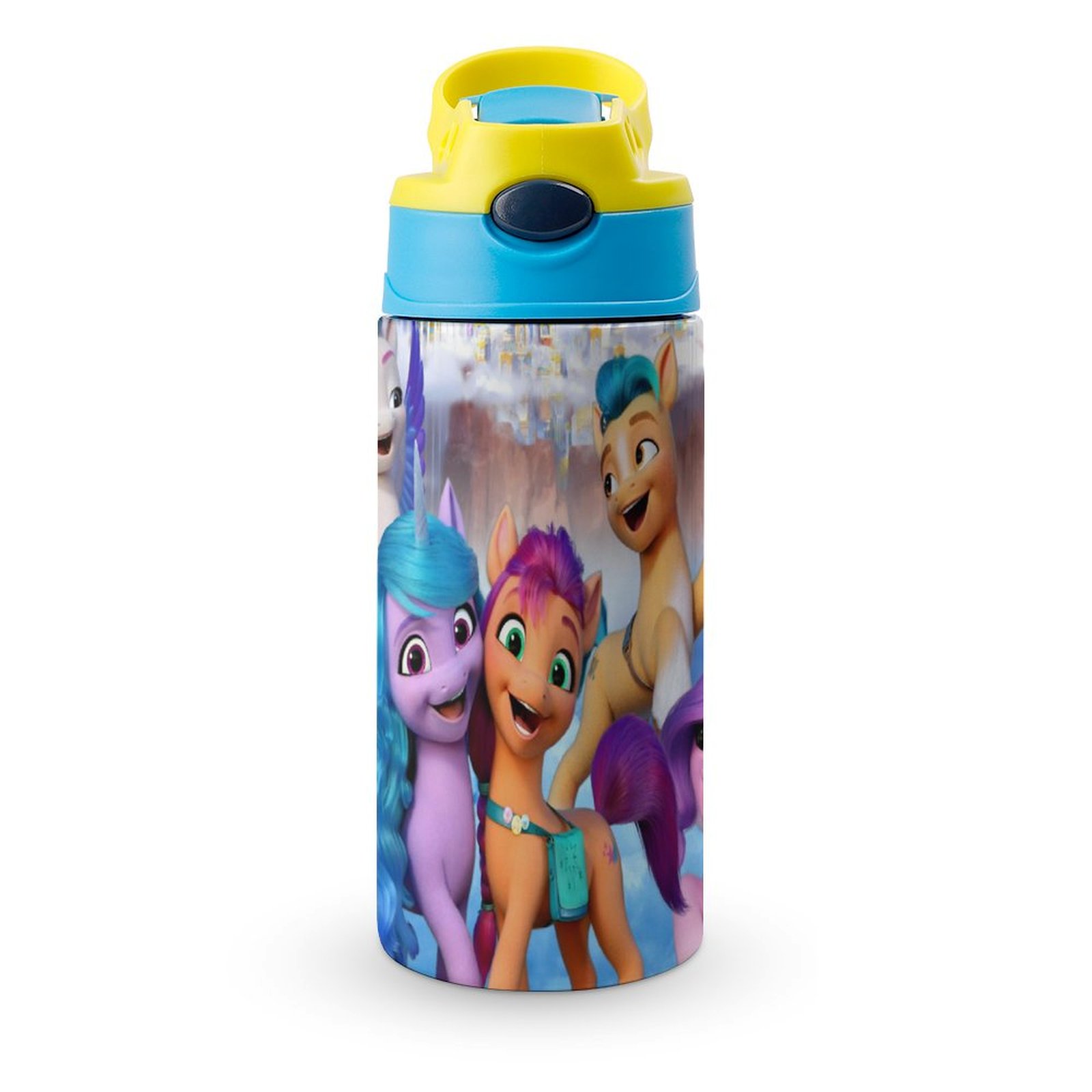 My Lit-tle Pony Kids Water Bottle with Straw Lid 12oz Stainless Steel ...