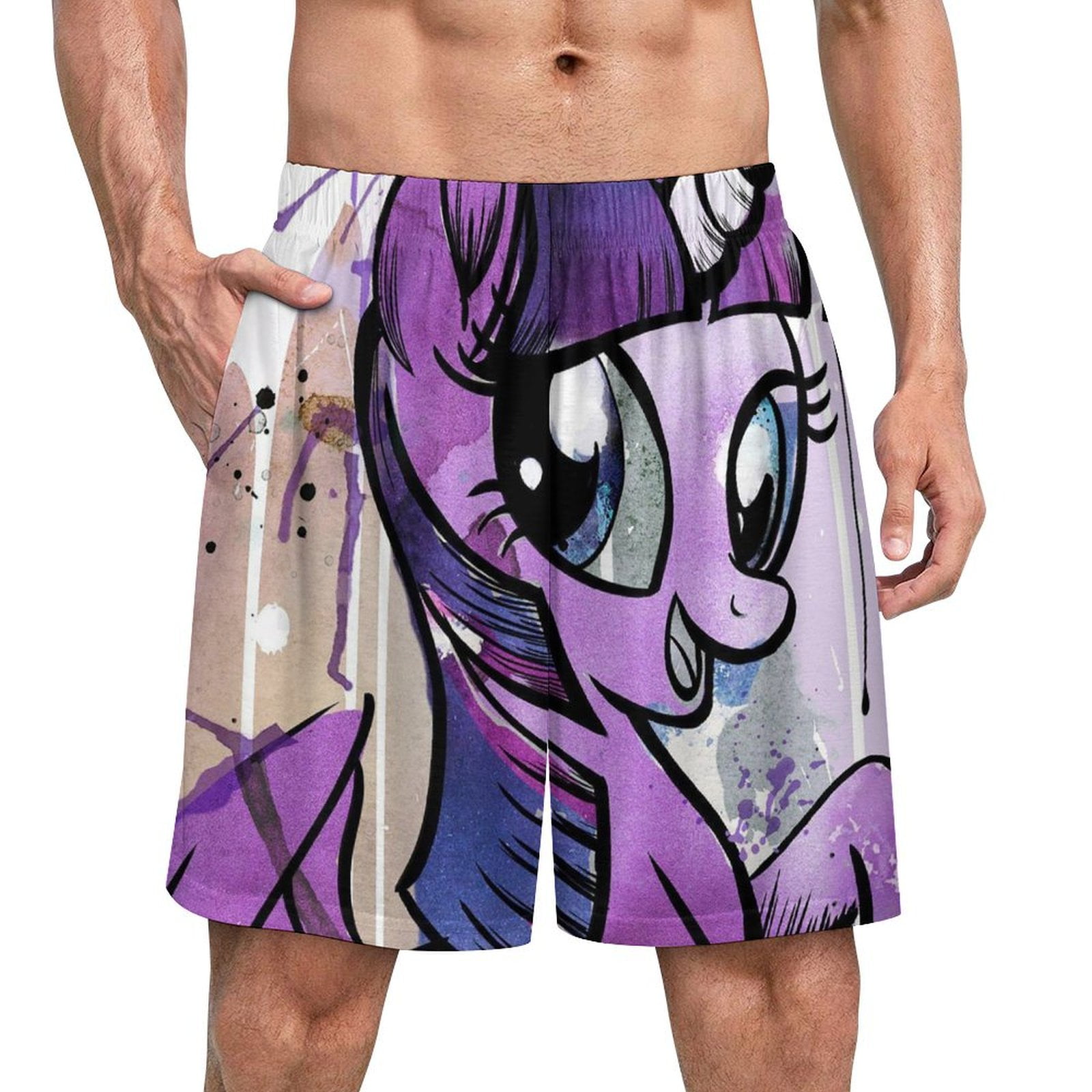My Lit-tle Pony Men's Pajama Shorts Soft Sleepwear Bottoms Elastic ...