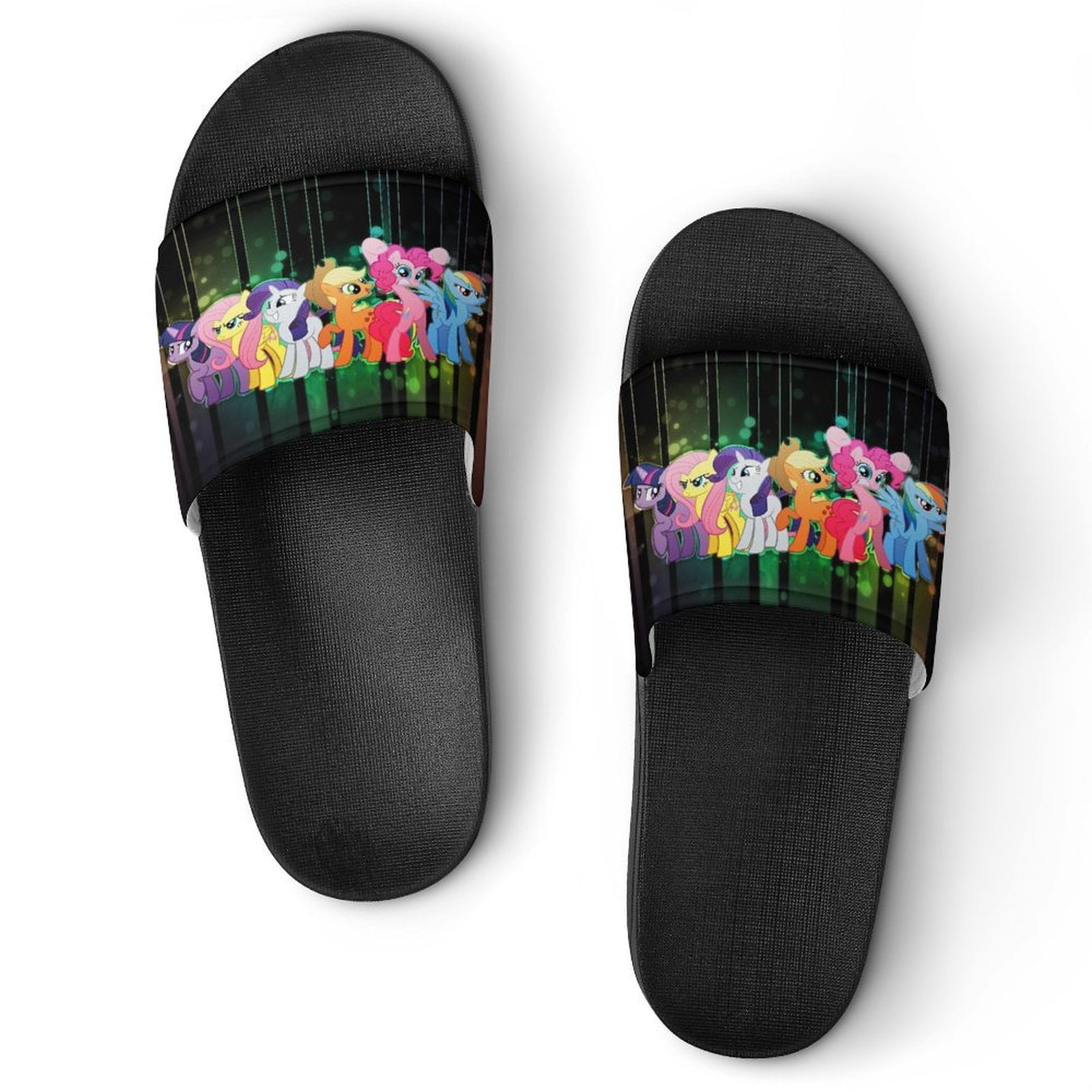 My Lit-tle Pony Womens Mens House Slippers Non-Slip Pool Sliders Shower ...