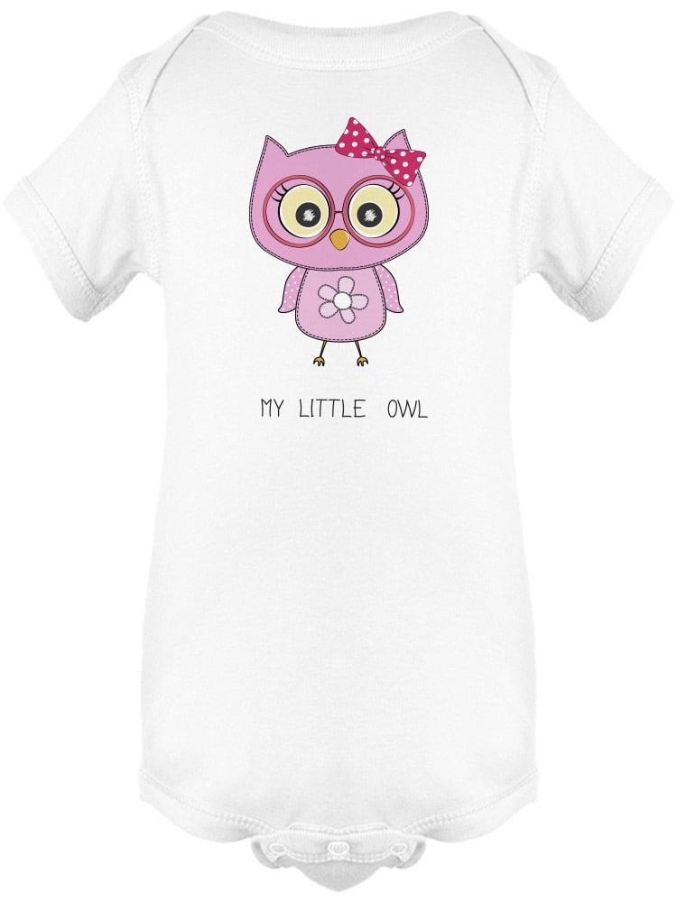My Little Owl Cute Pink Cartoon Bodysuit Infant -Image by Shutterstock ...