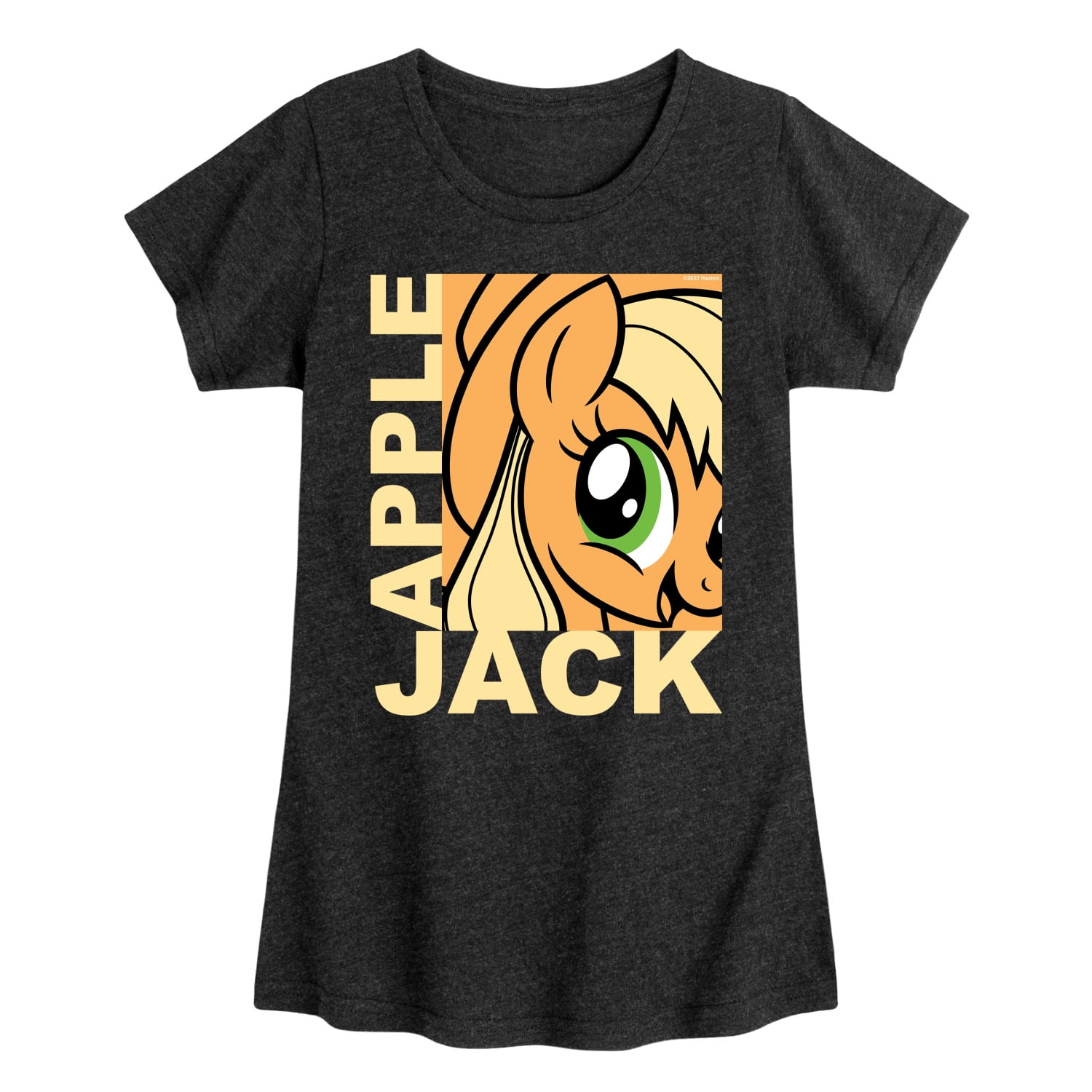 My Little Pony - Apple Jack - Girls Fitted Short Sleeve Tee - Walmart.com