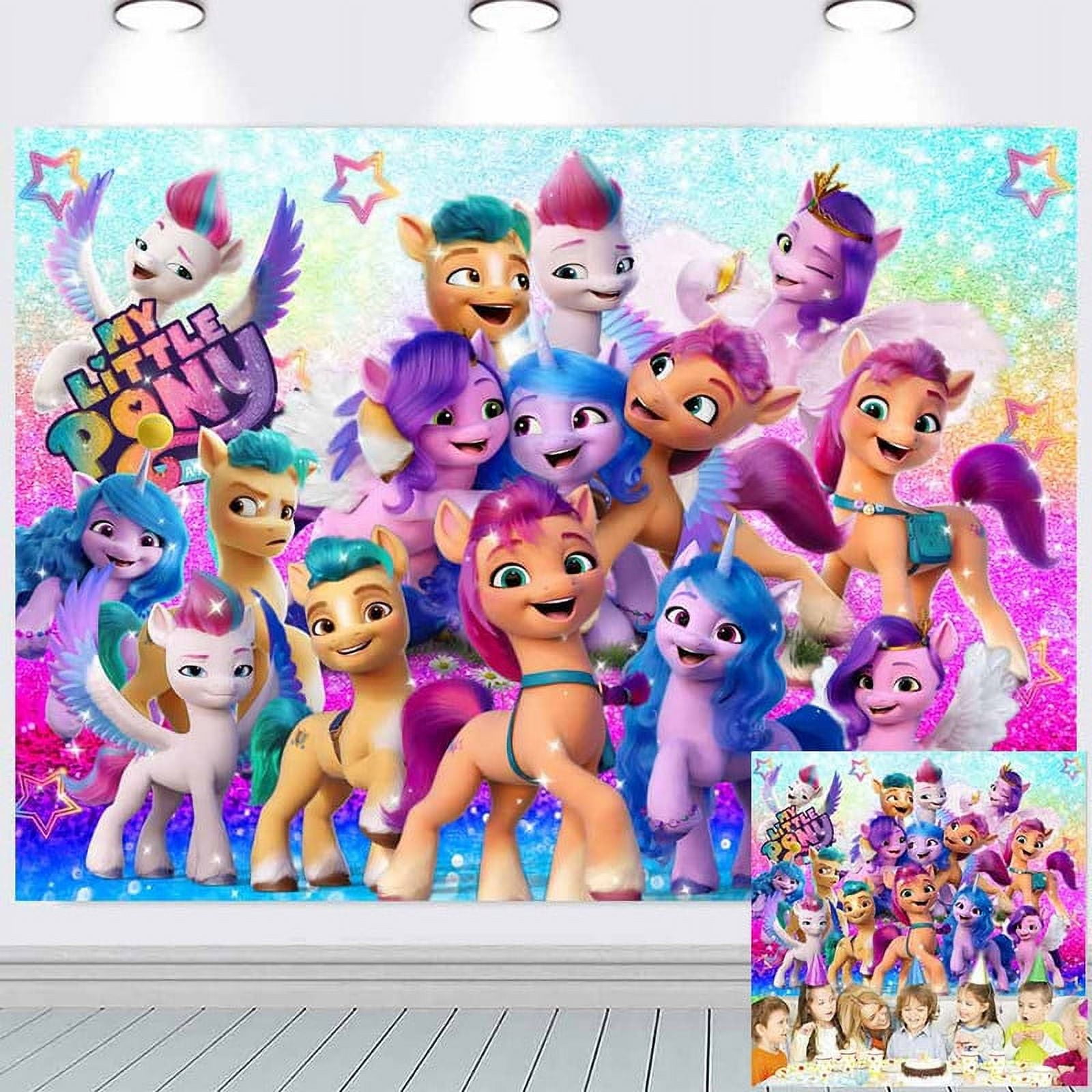 My Little Pony Backdrop Banner Party Supplies Post Birthday Decorations ...
