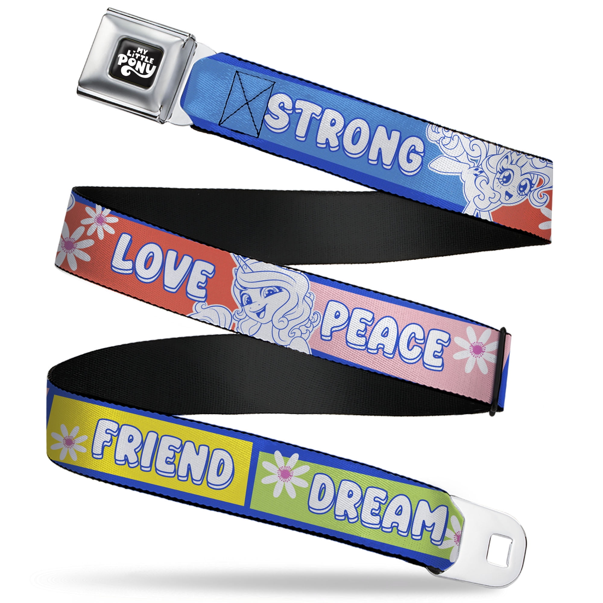 My Little Pony Belt, Seatbelt Buckle Belt, My Little Pony Three Ponies ...