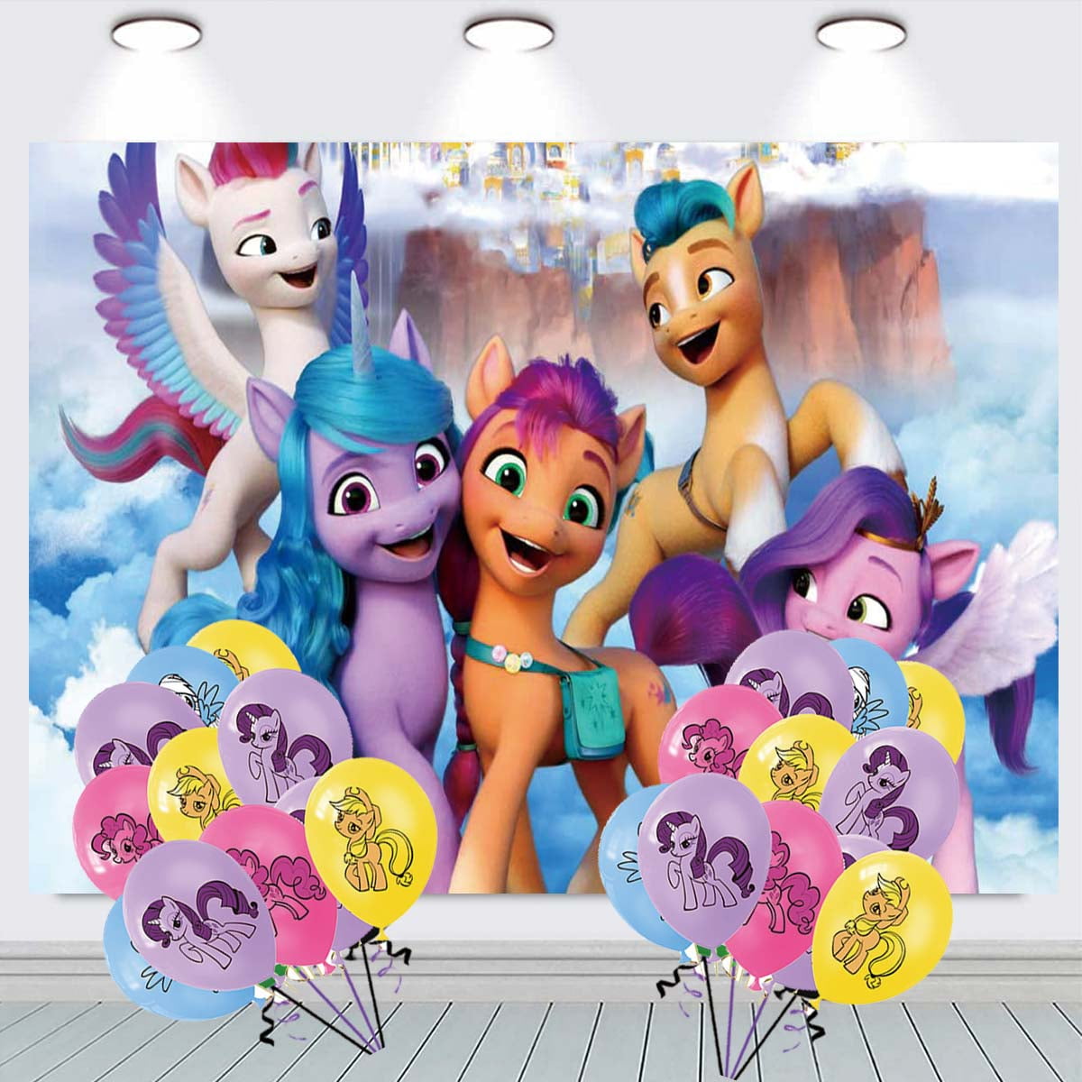 My Little Pony Birthday Balloons Party Supplies Banner Backdrop ...