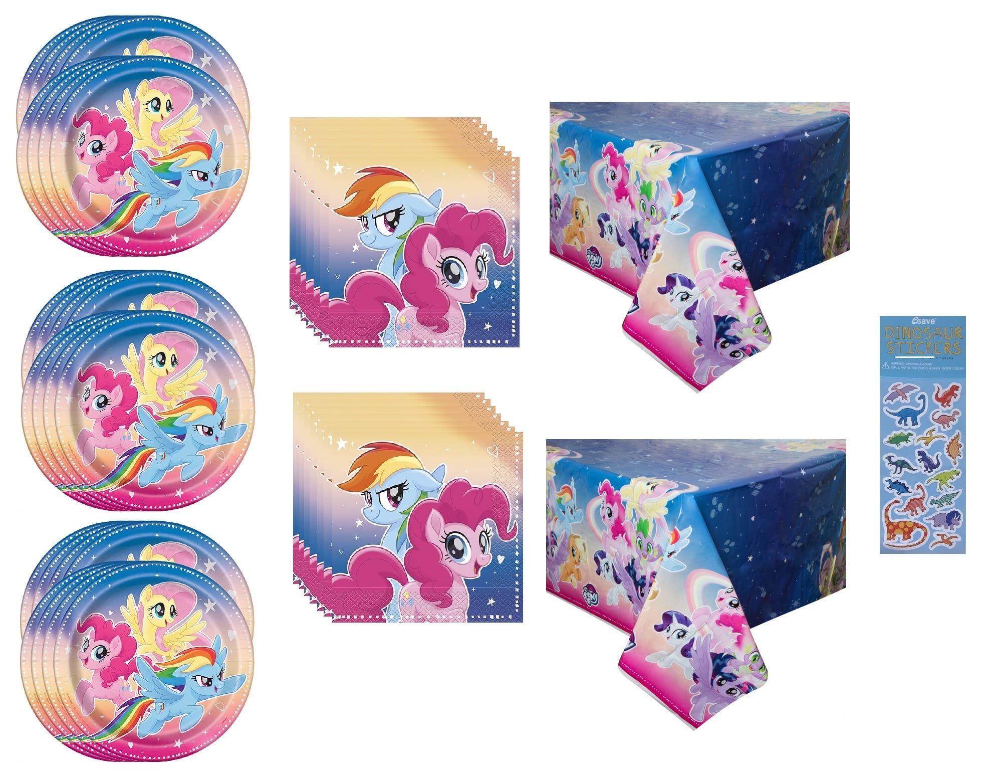 My Little Pony Birthday Party Supplies Bundle includes 24 Lunch Ppaer ...