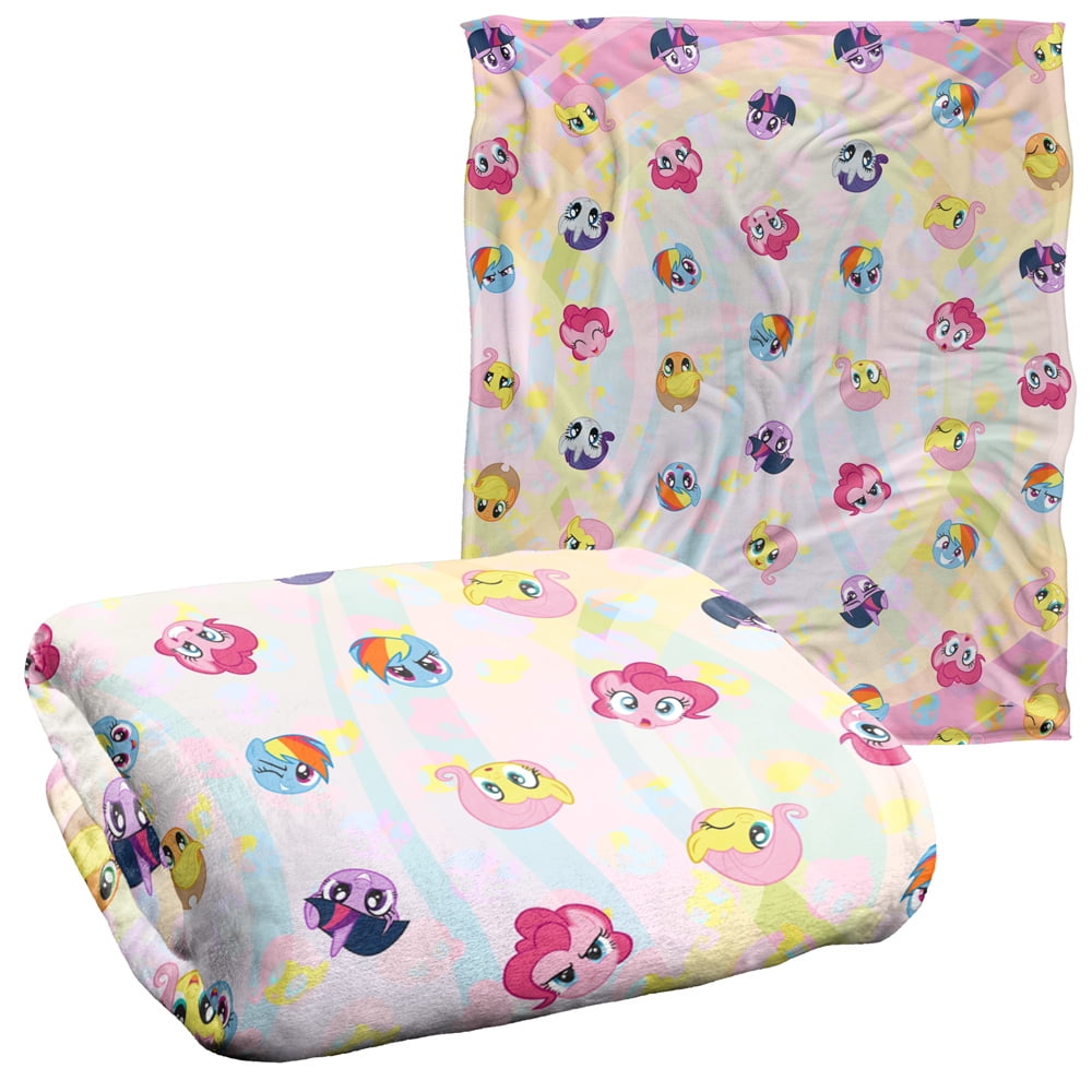 My Little Pony Blanket, Head Emoji Pattern Silky Touch Super Soft Throw ...