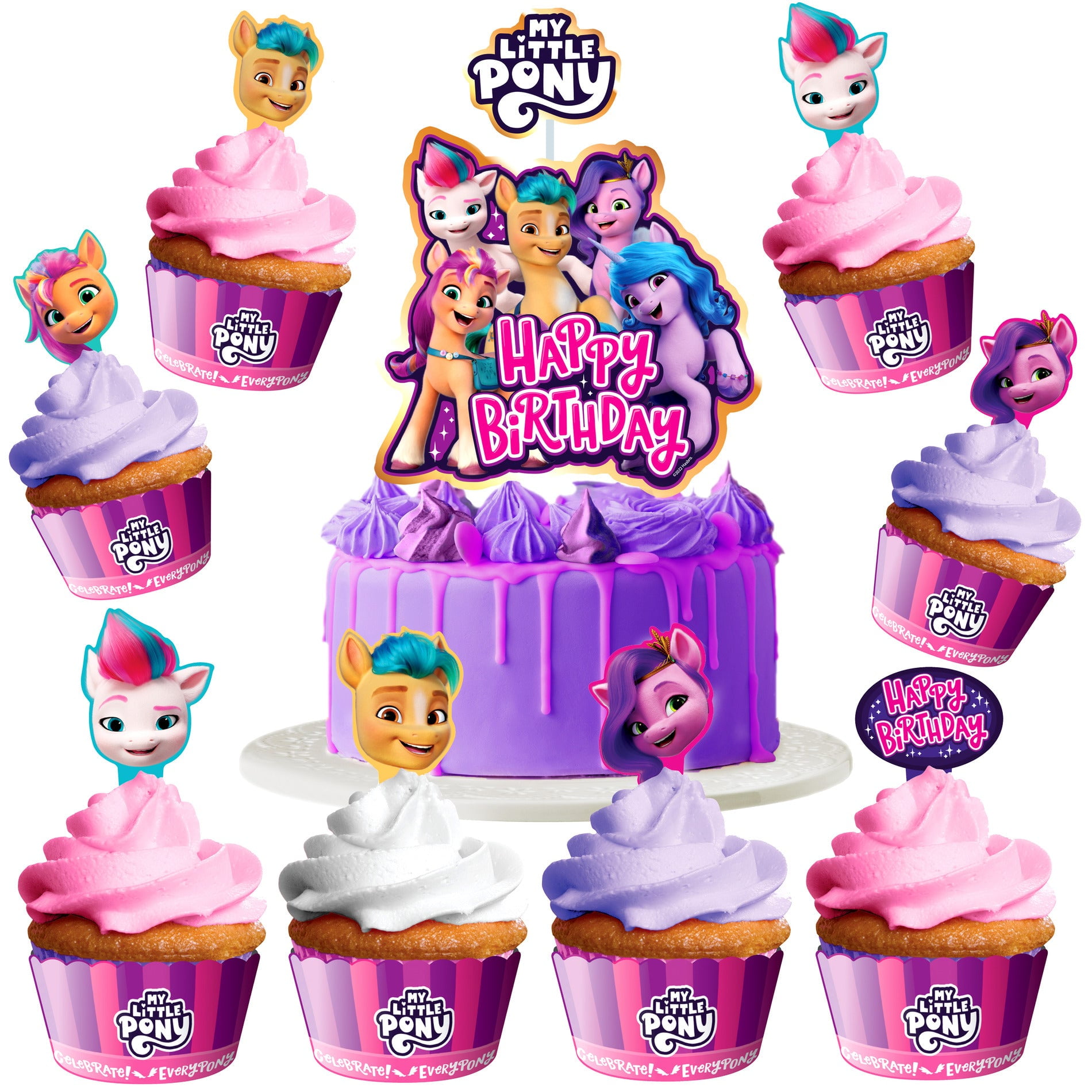 My Little Pony Cake Topper & My Little Pony Cupcake Toppers Kit ...