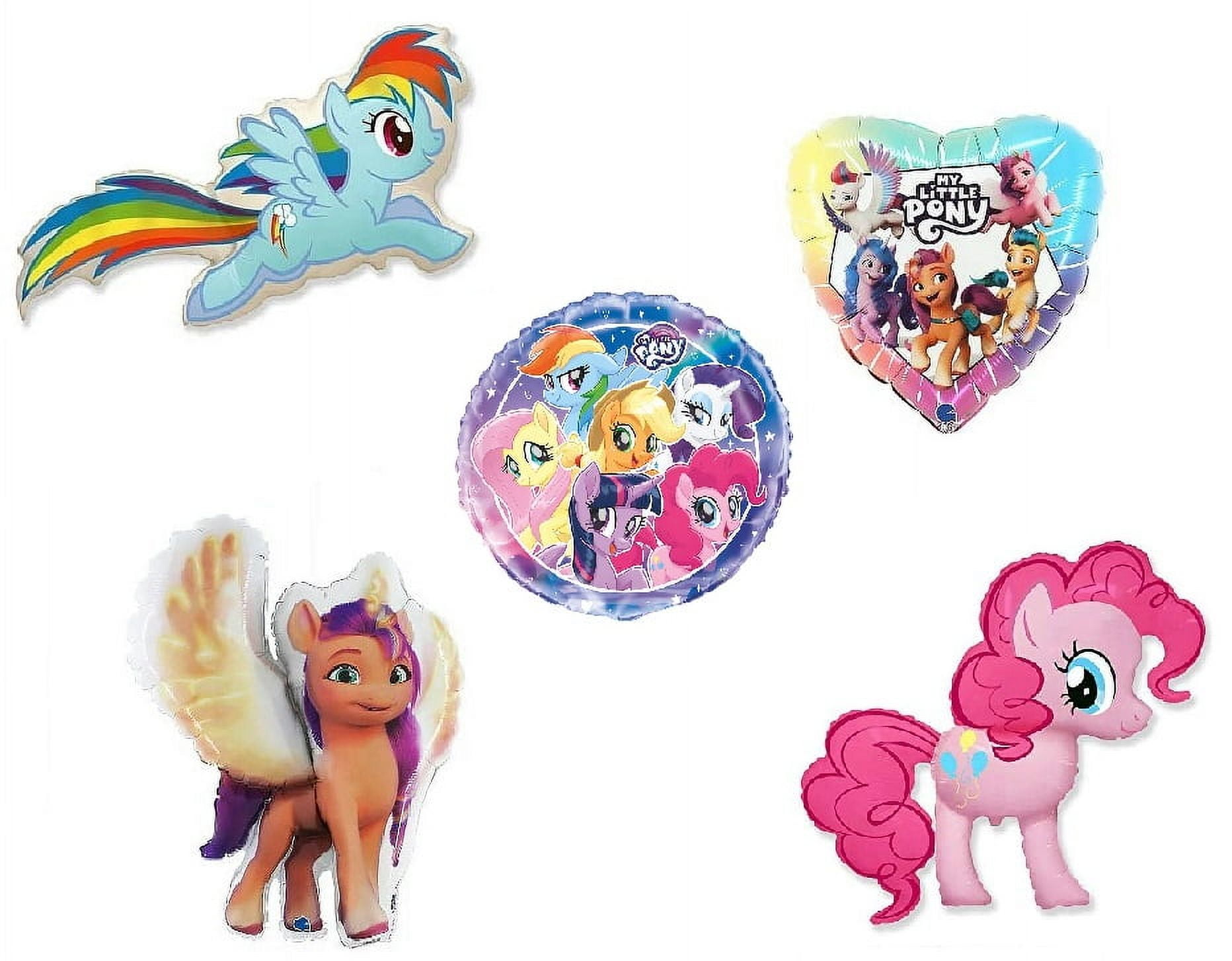 My Little Pony Characters Pinkie Pie Rainbow Dash Sunny Alicorn 5 Piece ...