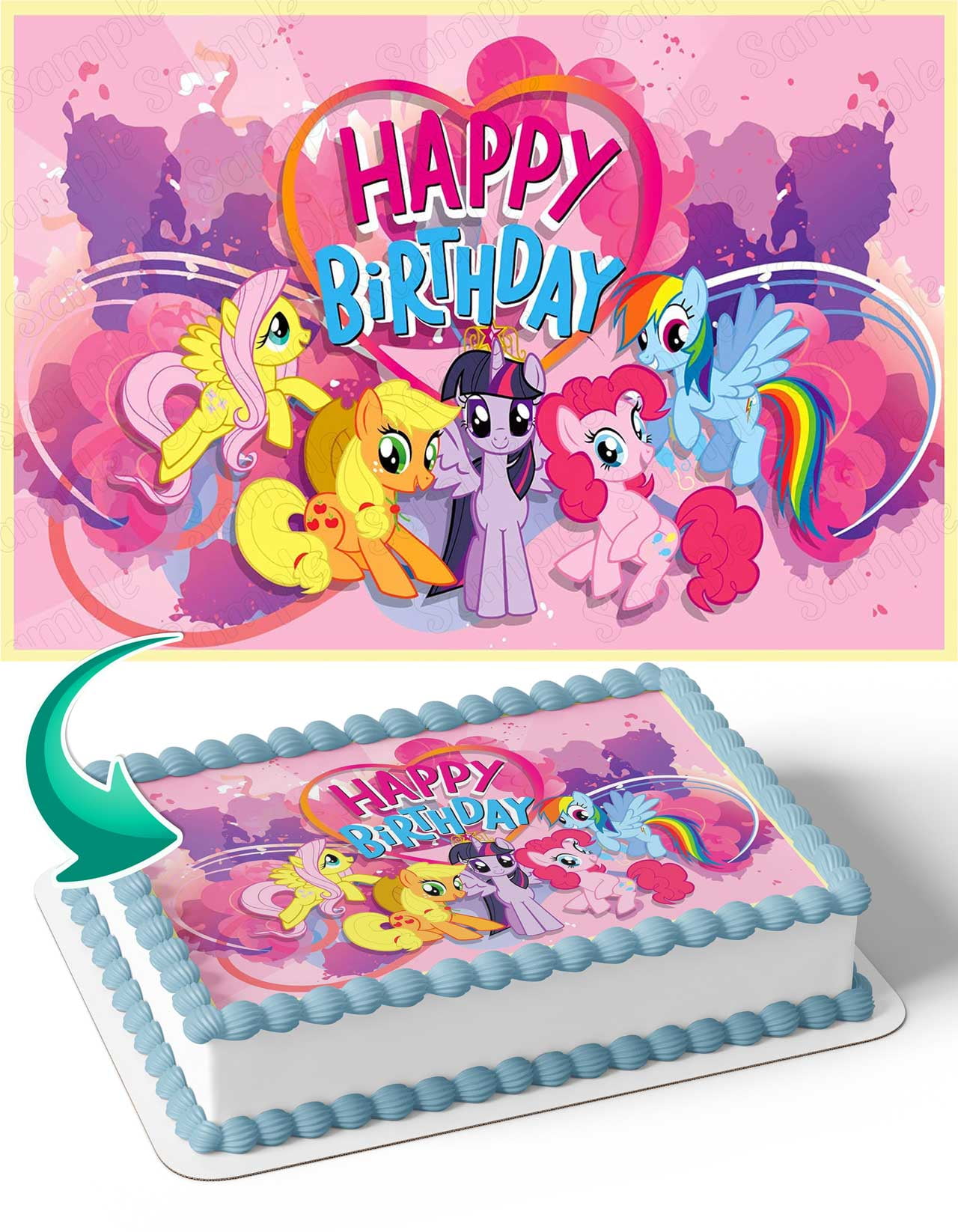 My Little Pony Sheet Cake