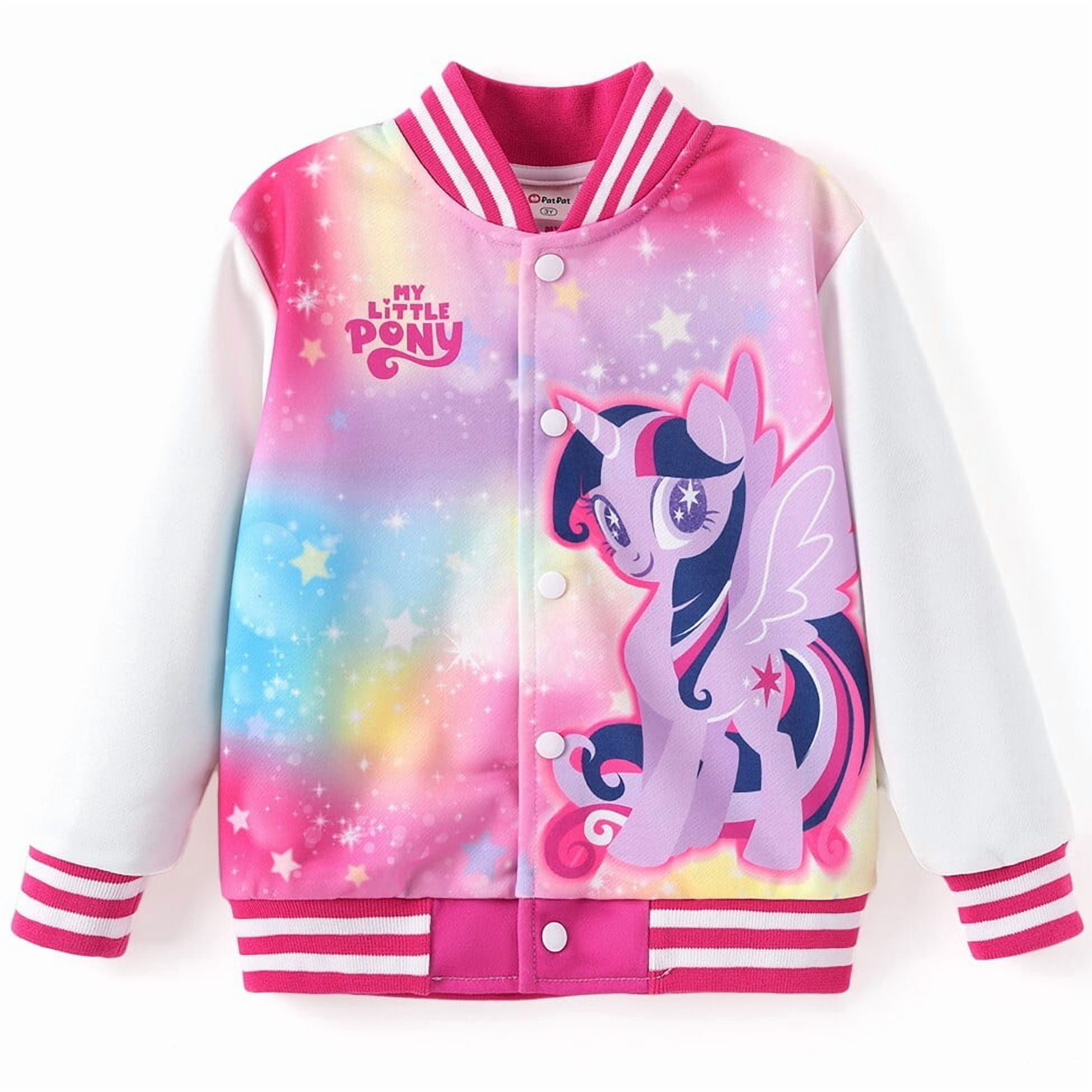 My Little Pony Girls Bomber Jacket Twilight Sparkle Unicorn Varsity ...
