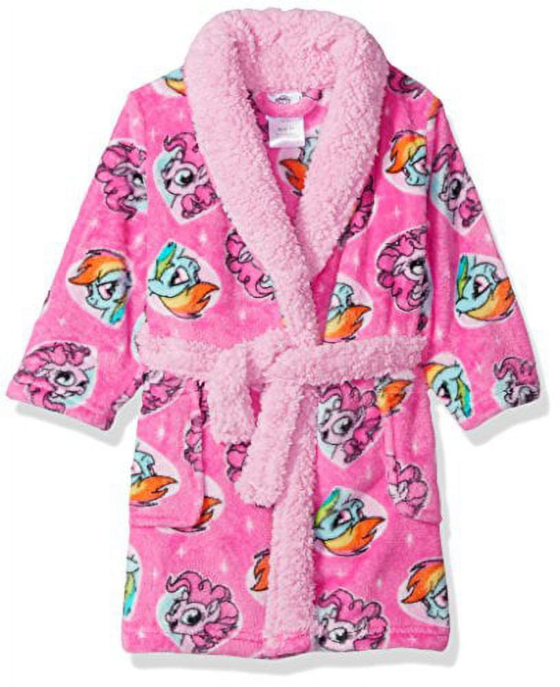 My Little Pony Girls' Little Luxe Plush Robe, White As Clouds, 4 ...