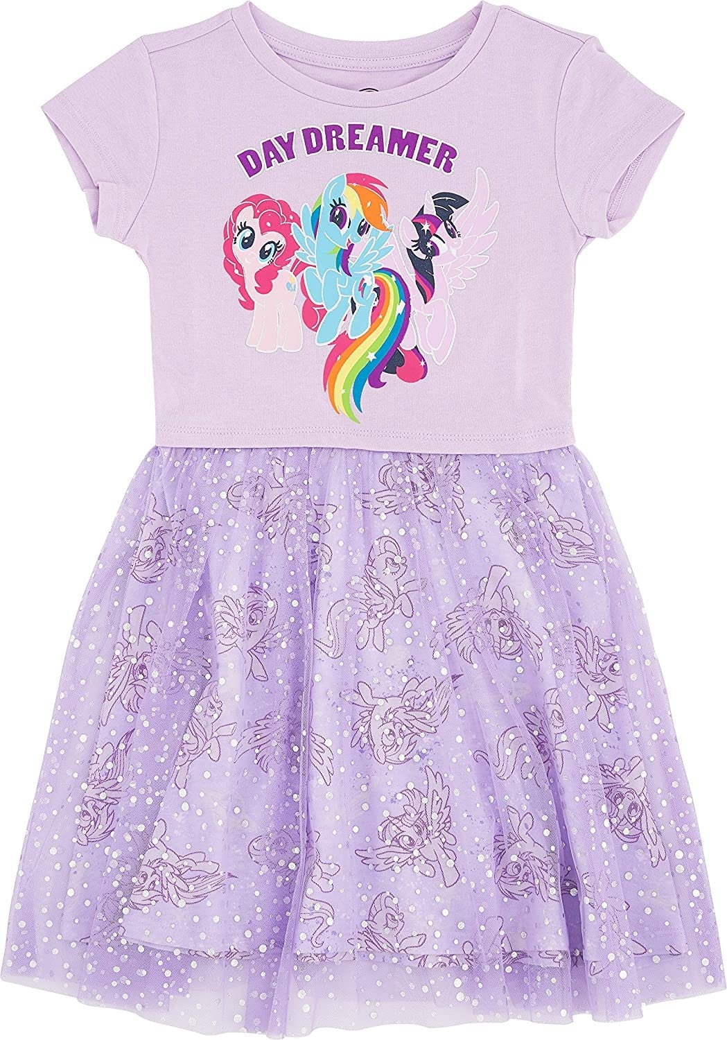 My Little Pony Girls' Sparkle Shimmer Shine Tulle Costume Dress, Lilac ...