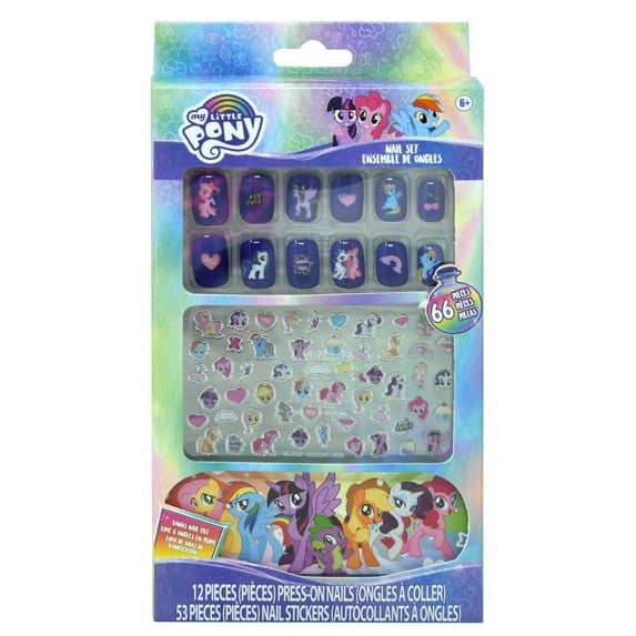UPD My Little Pony Girls Nail Art Set, 66 Pcs, Rainbow Dash, Pinkie Pie ...