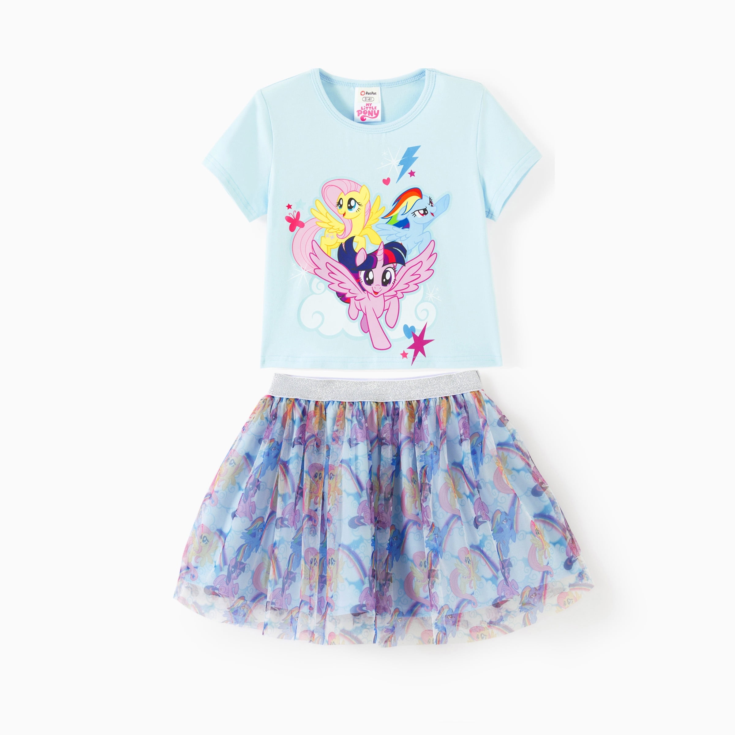 My Little Pony Girls Short sleeve Tutu Dresses 2pieces Summer Outfit ...