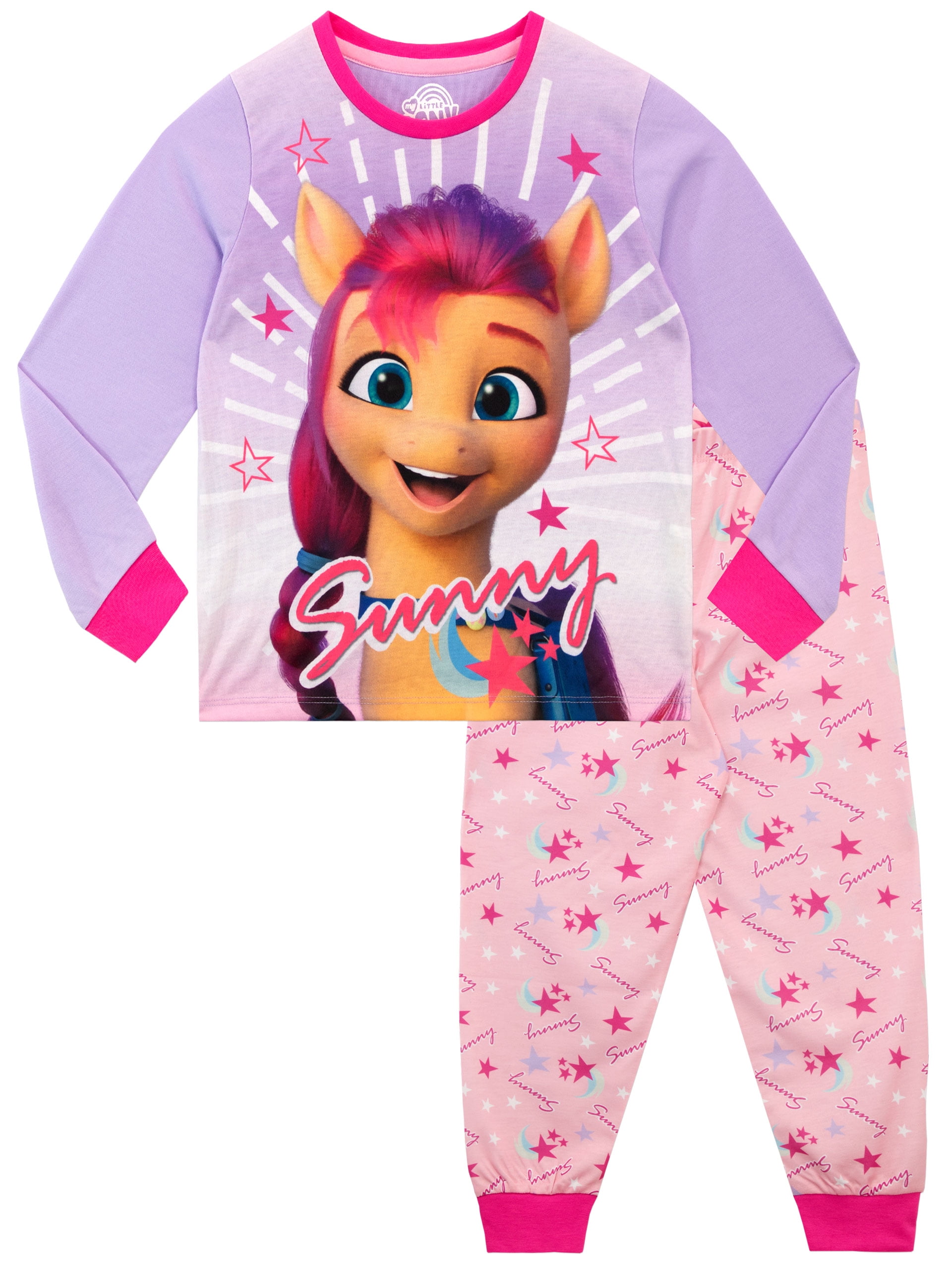 My Little Pony Girls Star Sunny Pajamas Pink Sizes 4-10 - Walmart.com