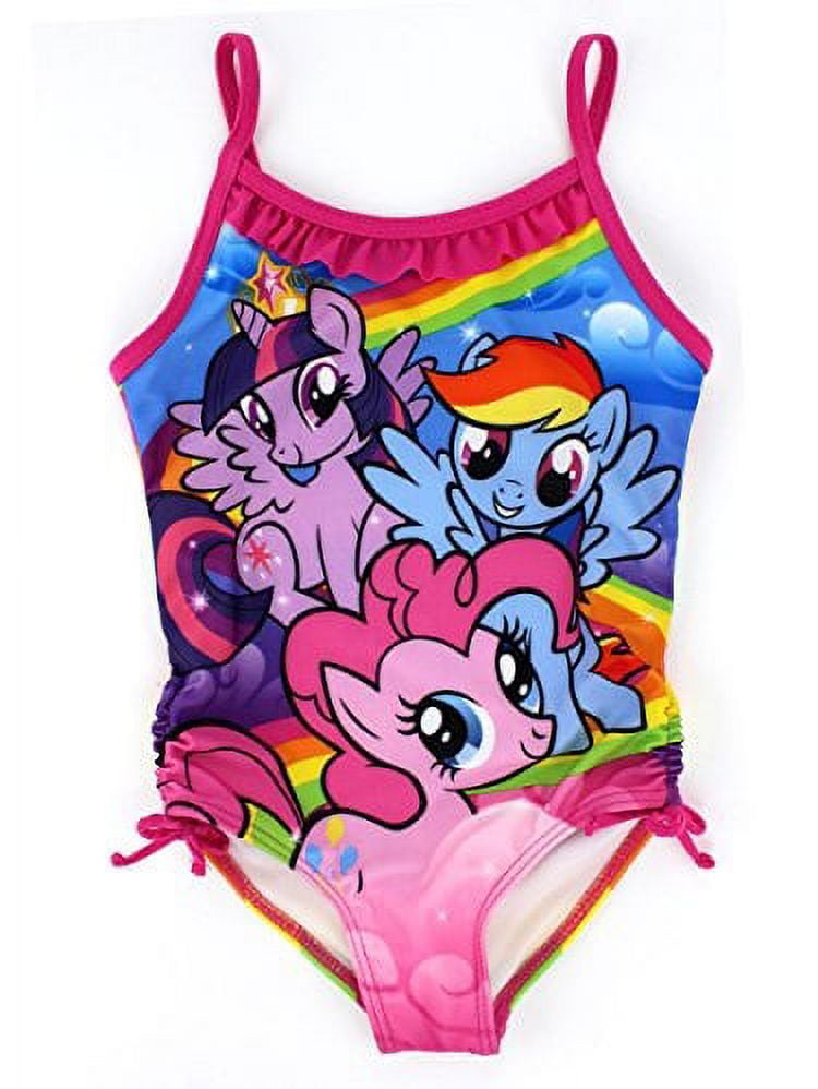 My Little Pony Girls Swimsuit Swimwear (4, Rainbow Pink) - Walmart.com