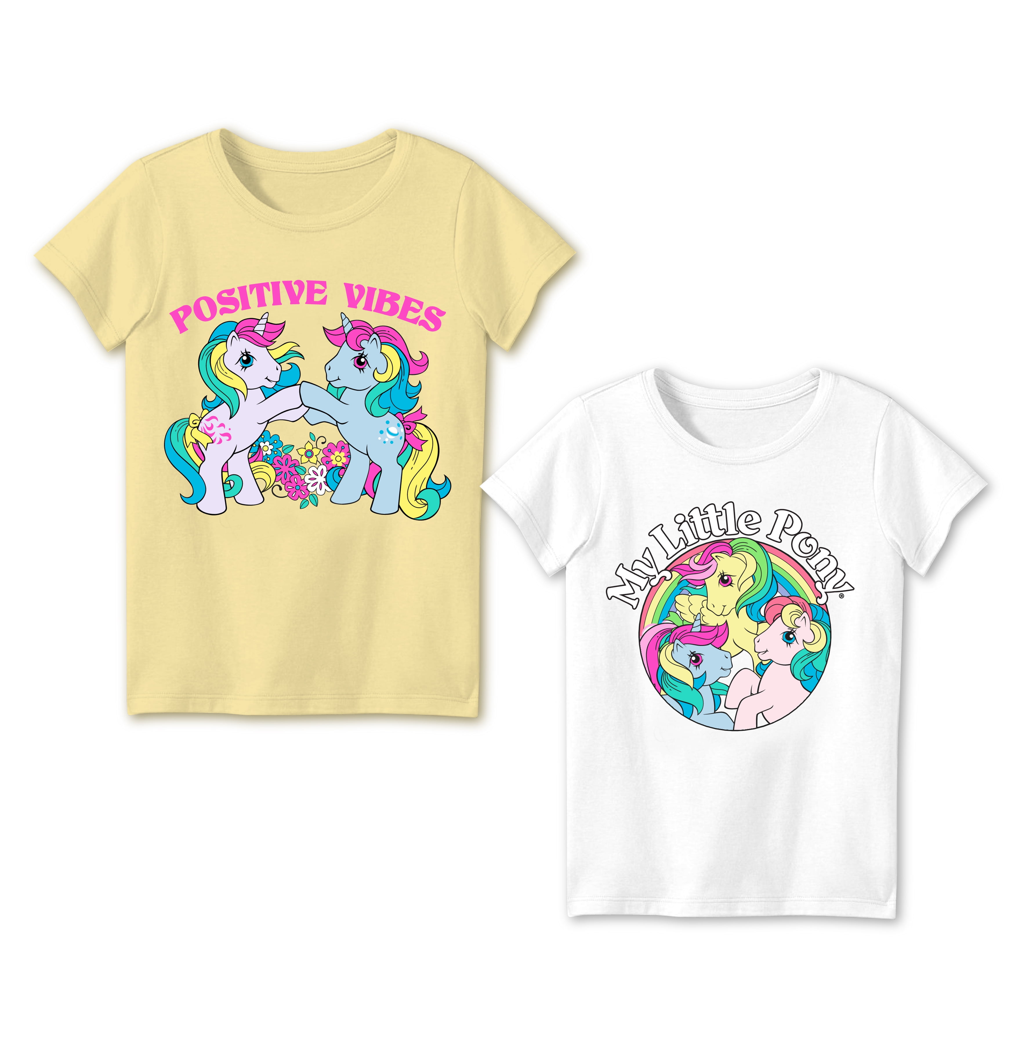 My Little Pony Girls T-shirt 2 Pack Bundle Set (Size 4-6) - Walmart.com