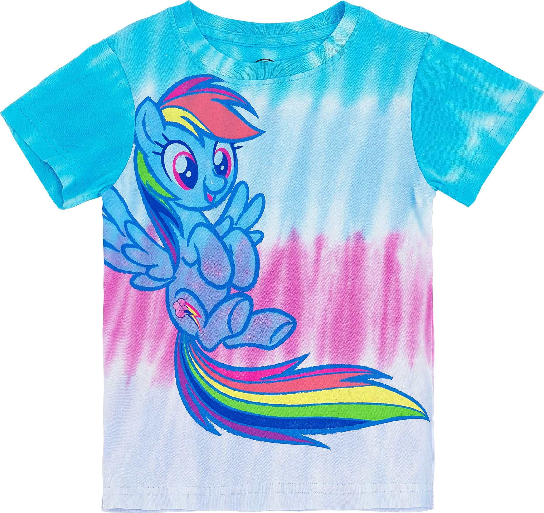 My Little Pony Girls Tie Dye Graphic T-Shirt - Rainbow Dash, Pinkie Pie ...