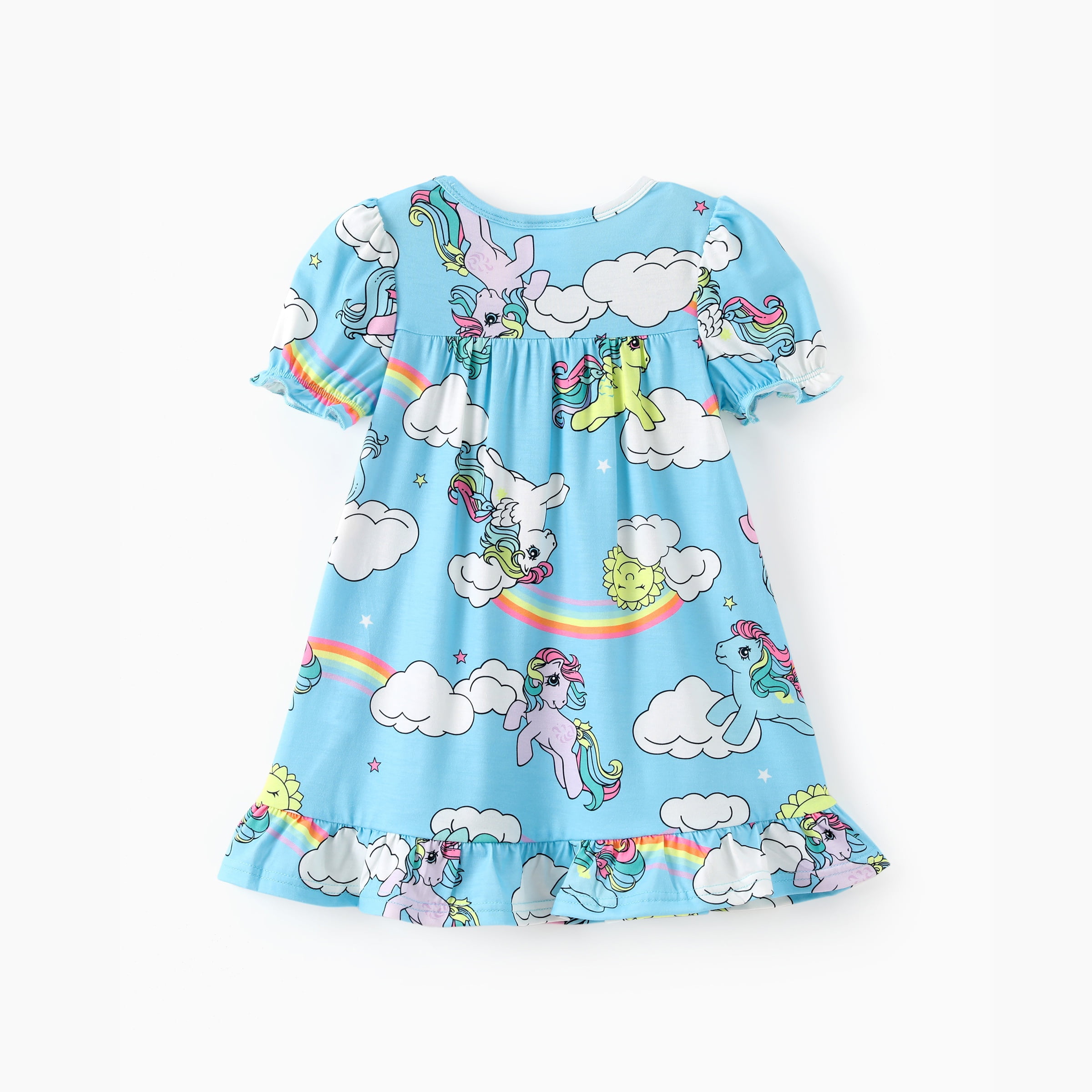 My Little Pony Girls pajamas Character Rainbow Pattern Ruffled Sleeves ...