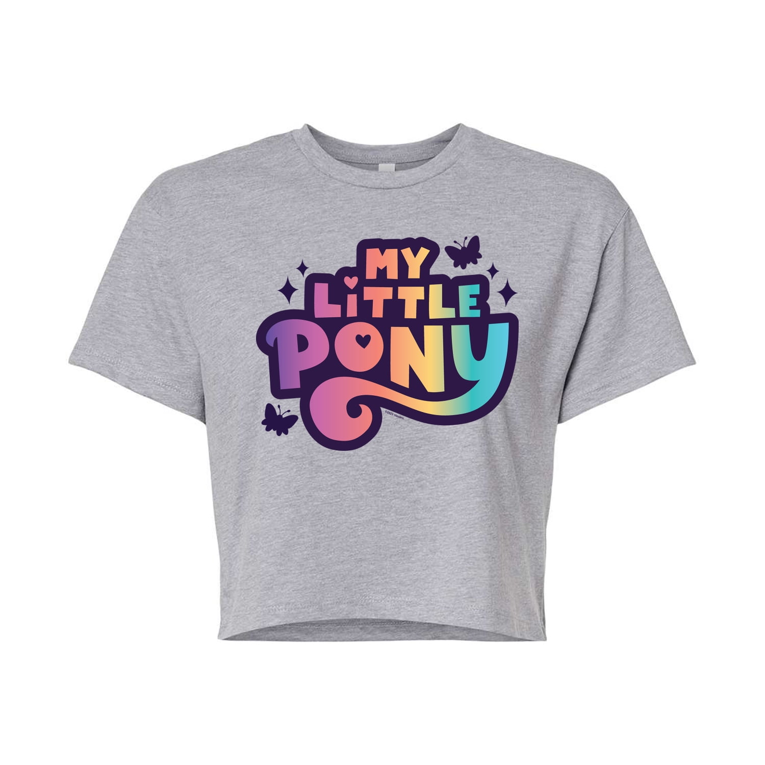 My Little Pony - Gradient Logo - Junior's Cropped Tee - Walmart.com