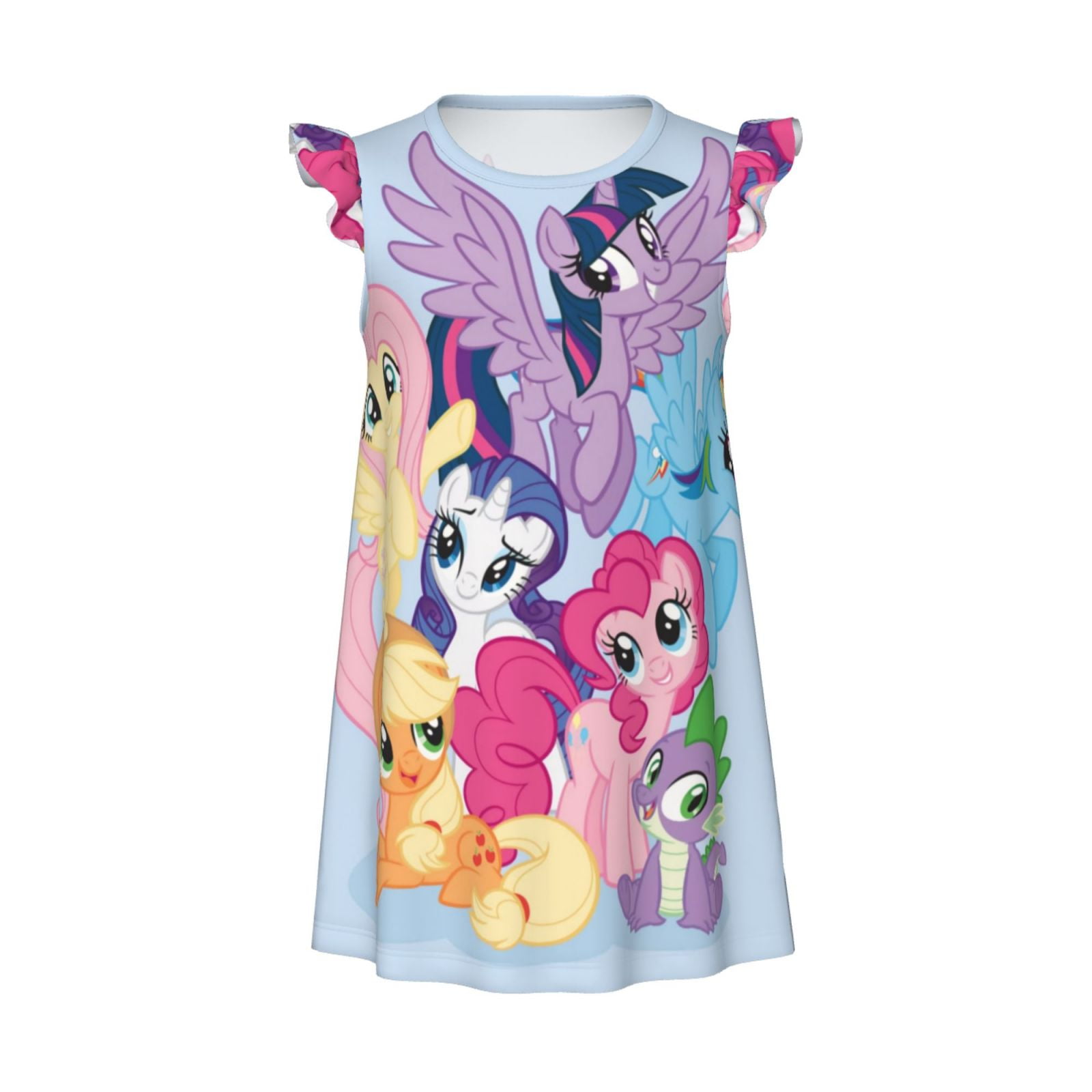 My Little Pony Little Girls Nightgowns Soft Flutter Sleeve Night Dress ...