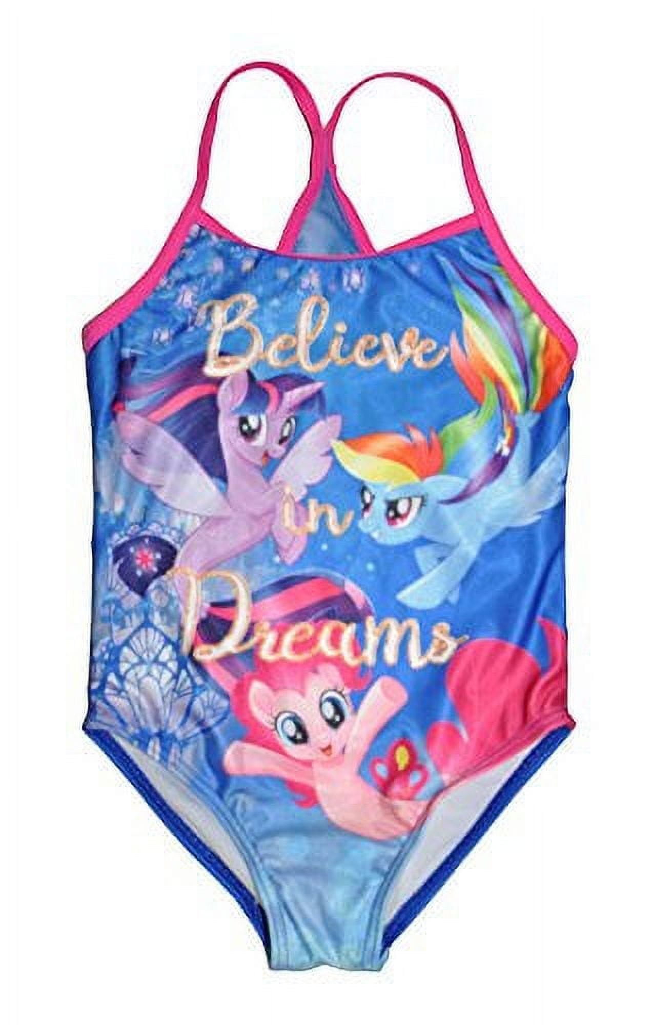 My Little Pony Little Girls One Piece Swimsuit, Blue 6X - Walmart.com