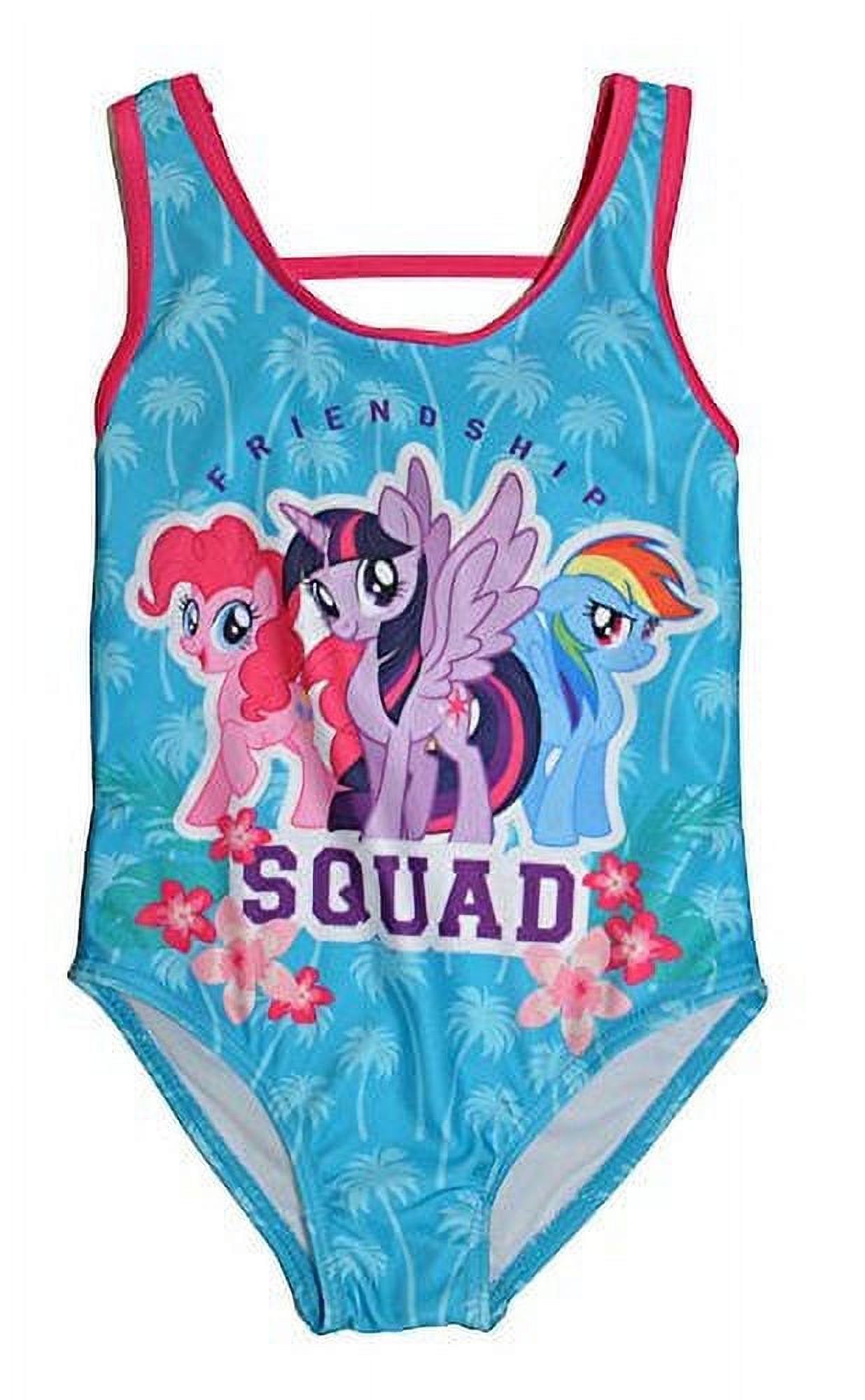 My Little Pony Little Girls One Piece Swimsuit, Turquoise 5/6 - Walmart.com