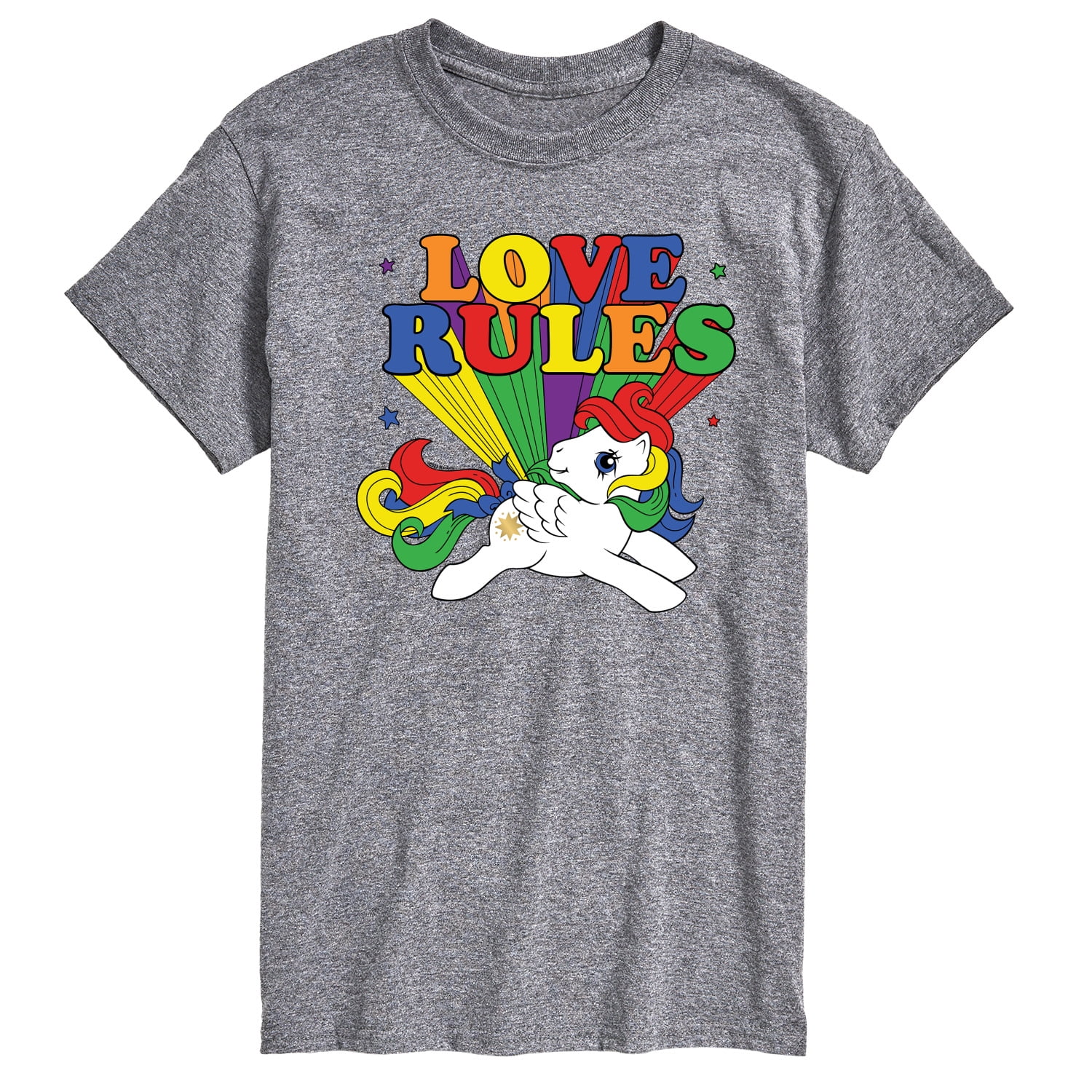My Little Pony - Love Rules Rainbow - Men's Short Sleeve Graphic T ...