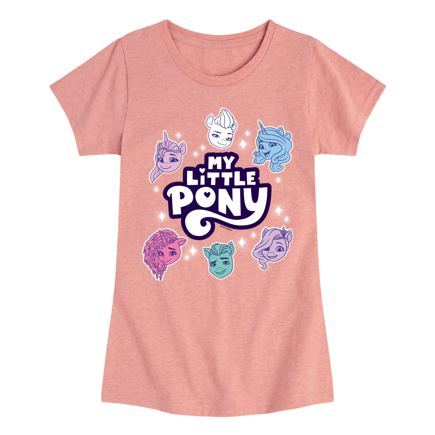 My Little Pony - New Gen Logo Heads - Girls Fitted Short Sleeve Tee ...