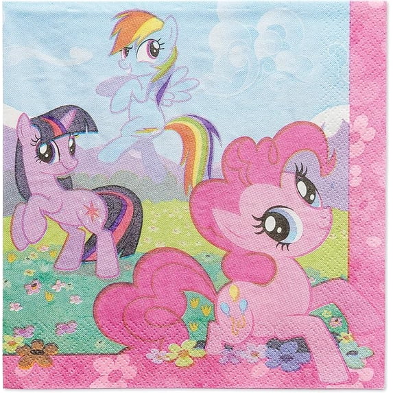 My Little Pony Party Supplies, Paper Lunch Napkins (48-Count) - Walmart.com