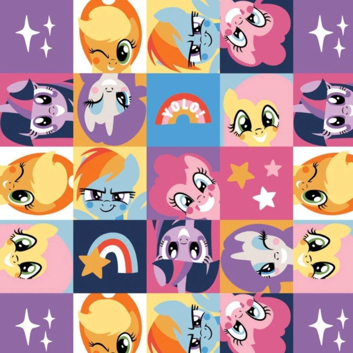 My Little Pony Patch Cotton Fabric - Walmart.com
