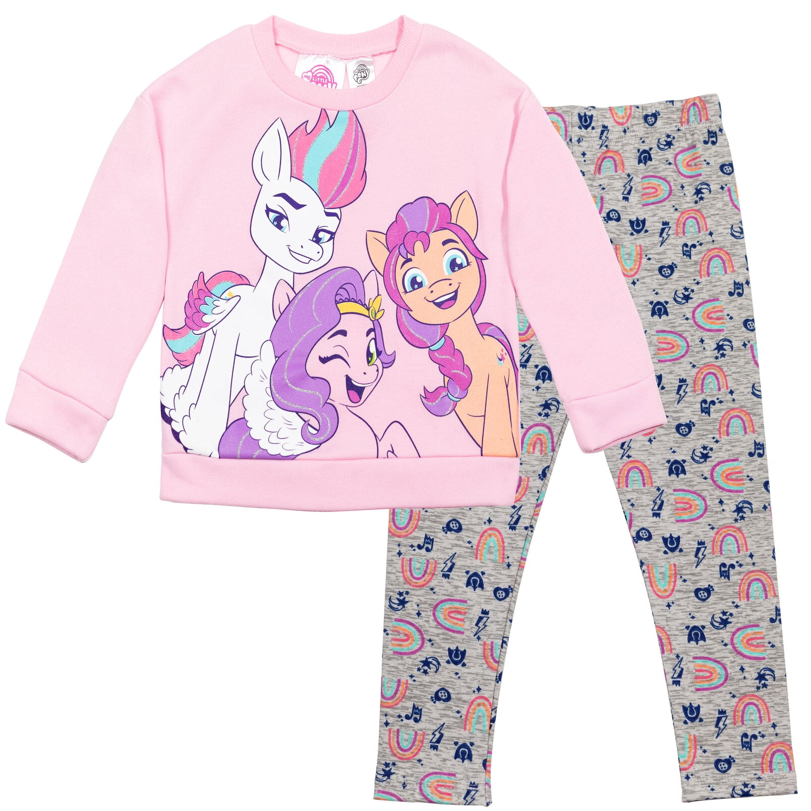 My Little Pony Pipp Sunny Zipp Storm Little Girls Fleece Sweatshirt and ...