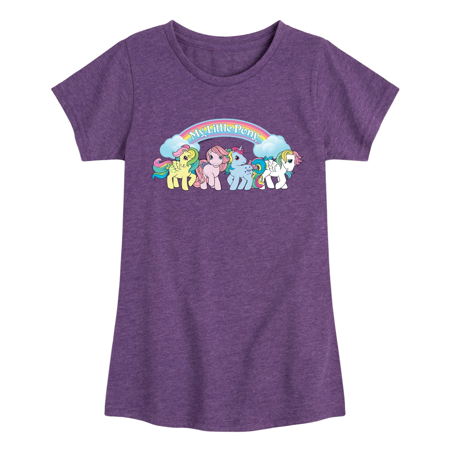 My Little Pony - Ponies Logo - Girls Fitted Short Sleeve Tee - Walmart.com