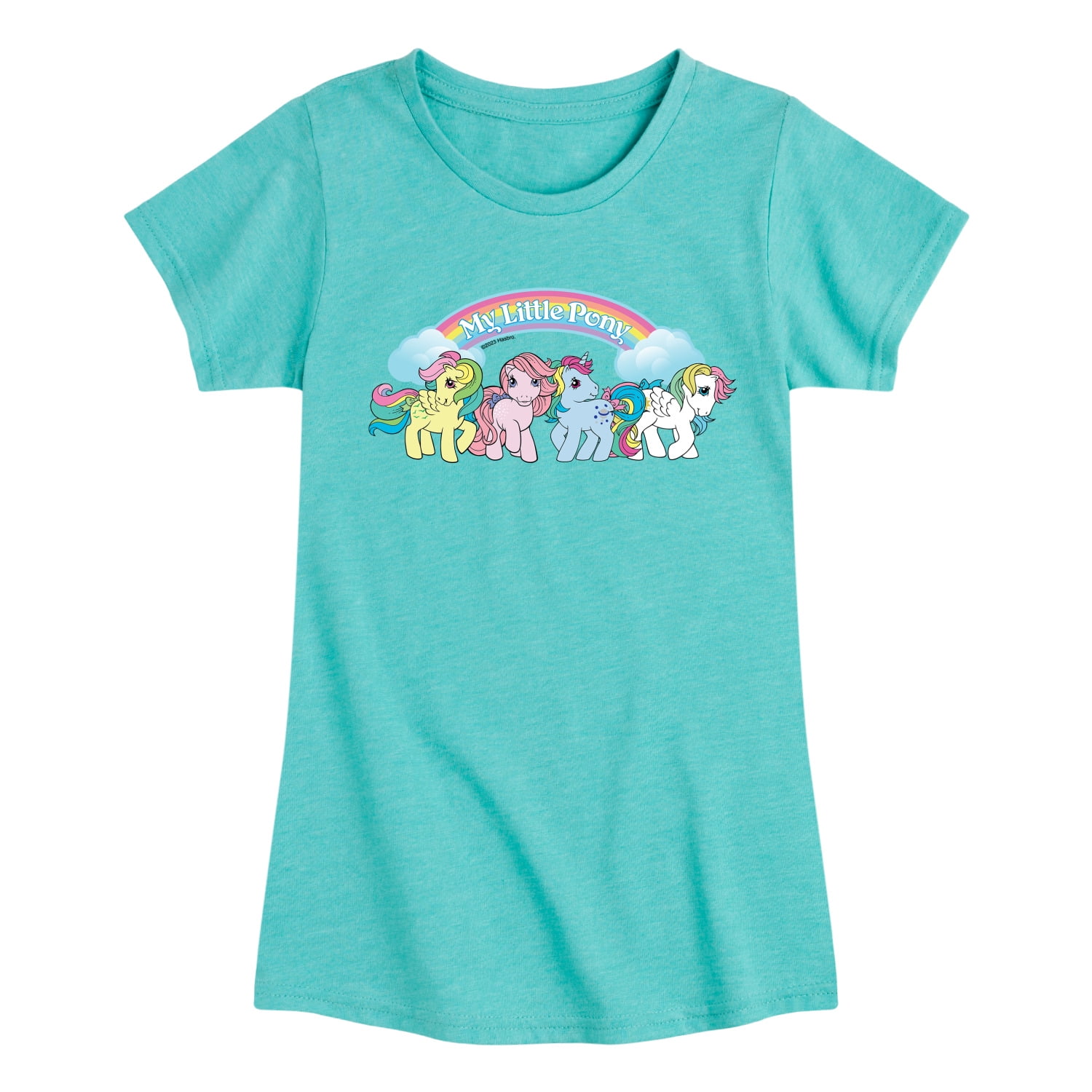 My Little Pony - Ponies Logo - Girls Fitted Short Sleeve Tee - Walmart.com