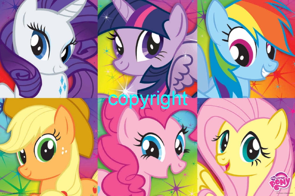 My Little Pony Poster Poster 24"x36" 24x36 Poster Multi-Color Square ...
