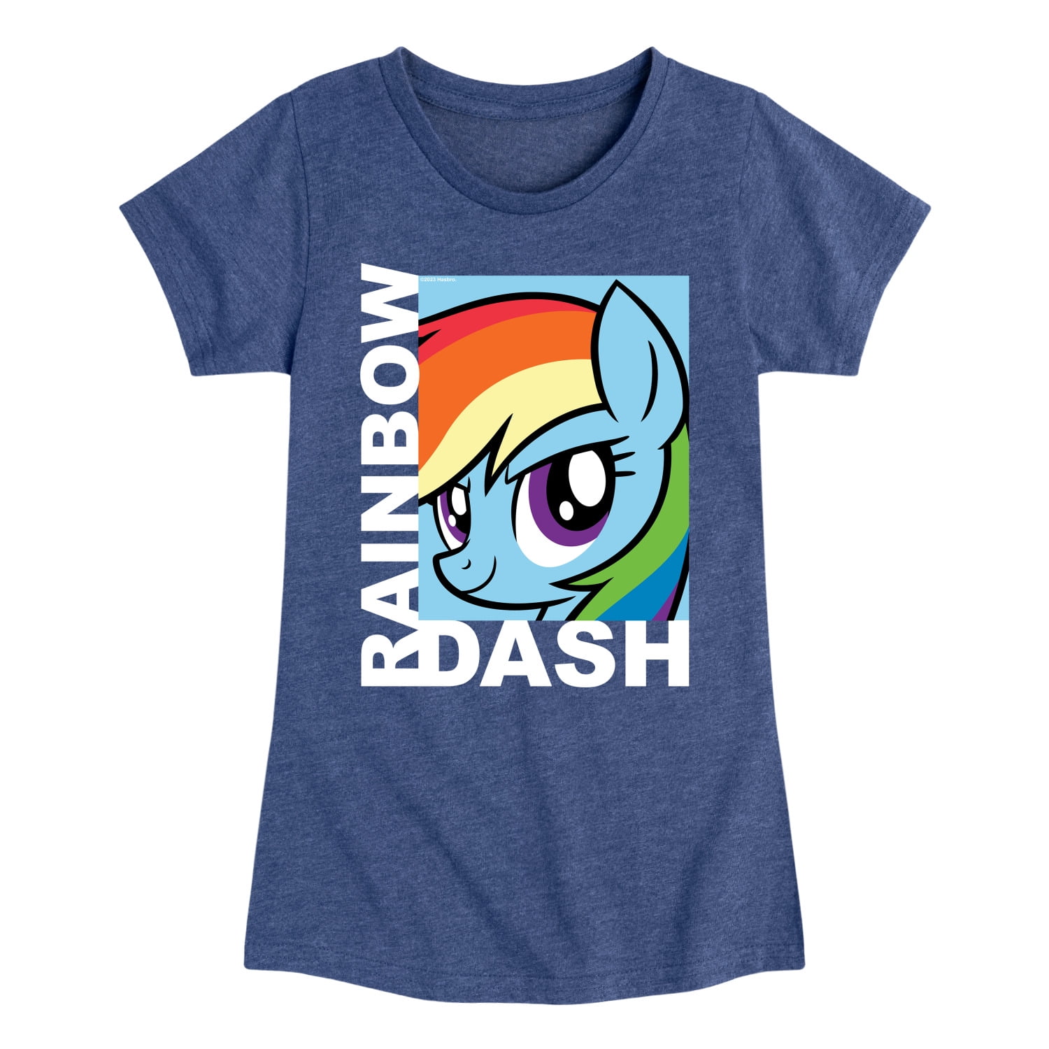 My Little Pony - Rainbow Dash - Girls Fitted Short Sleeve Tee - Walmart.com