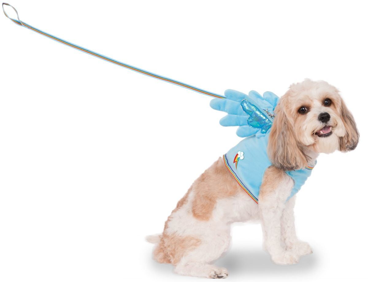 My Little Pony Rainbow Dash Pet Dog Cat Costume Winged Harness Leash-M ...