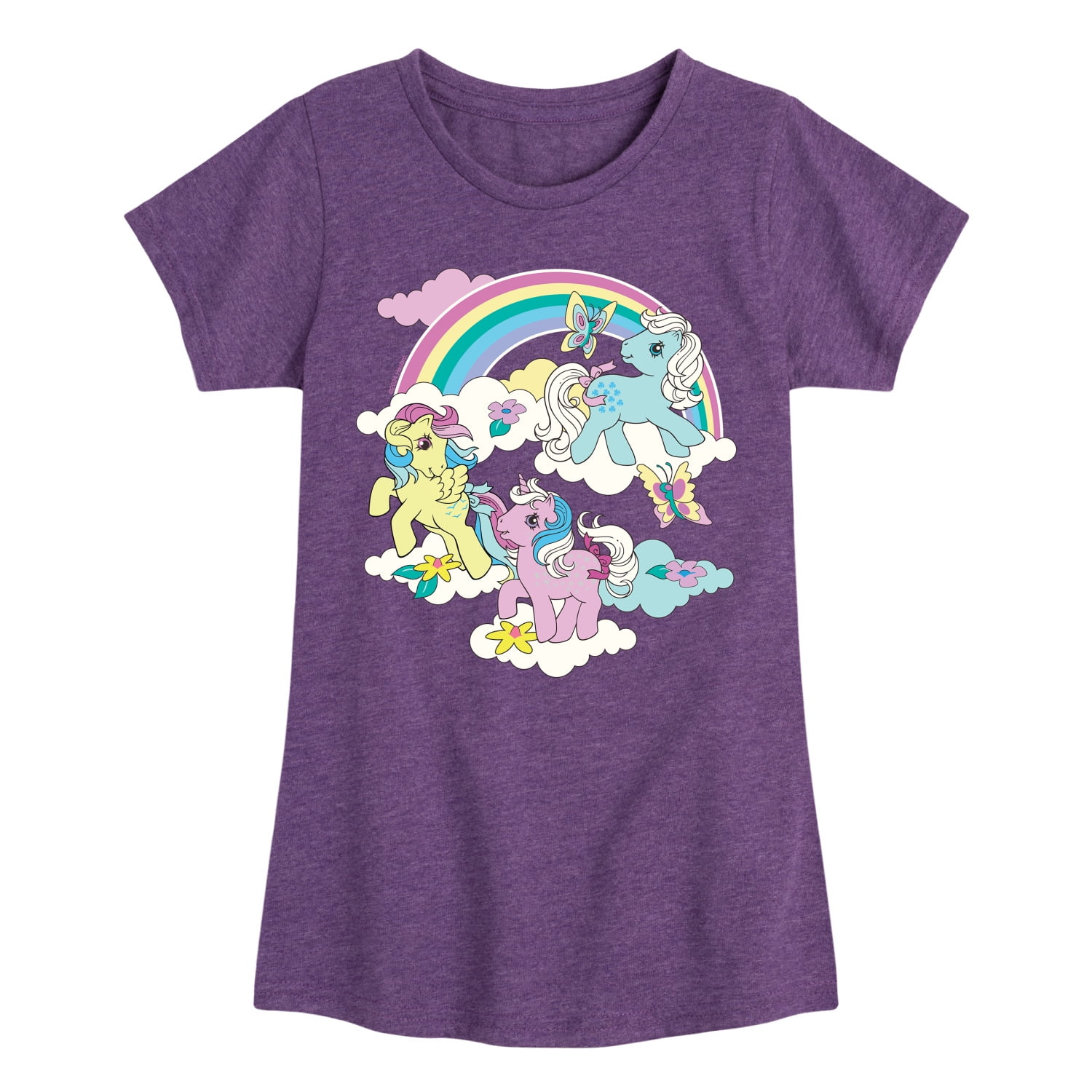 My Little Pony - Rainbow Scene - Girls Fitted Short Sleeve Tee ...