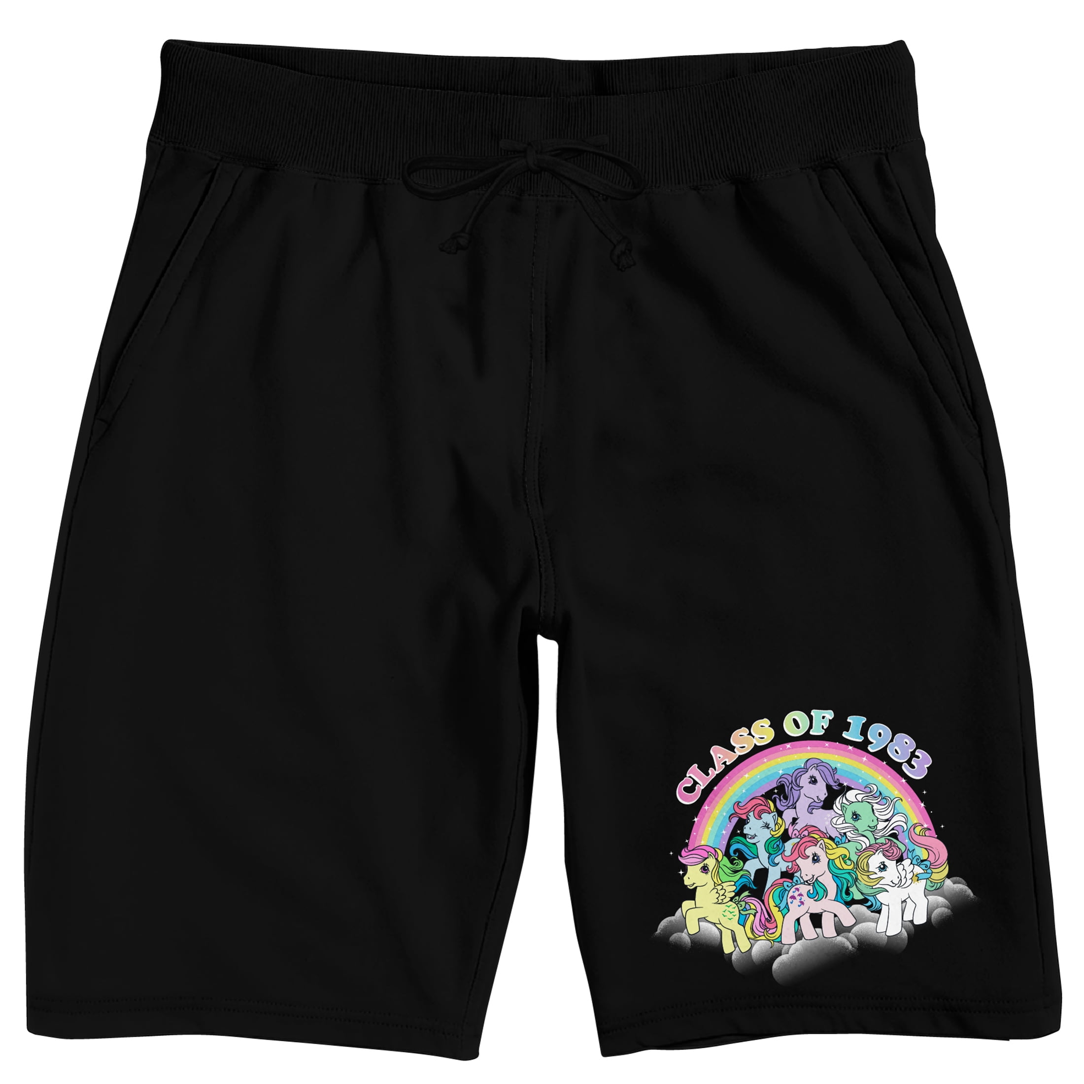 My Little Pony Retro Class Of 1983 Adult Black Sleep Pajama Shorts -XL ...