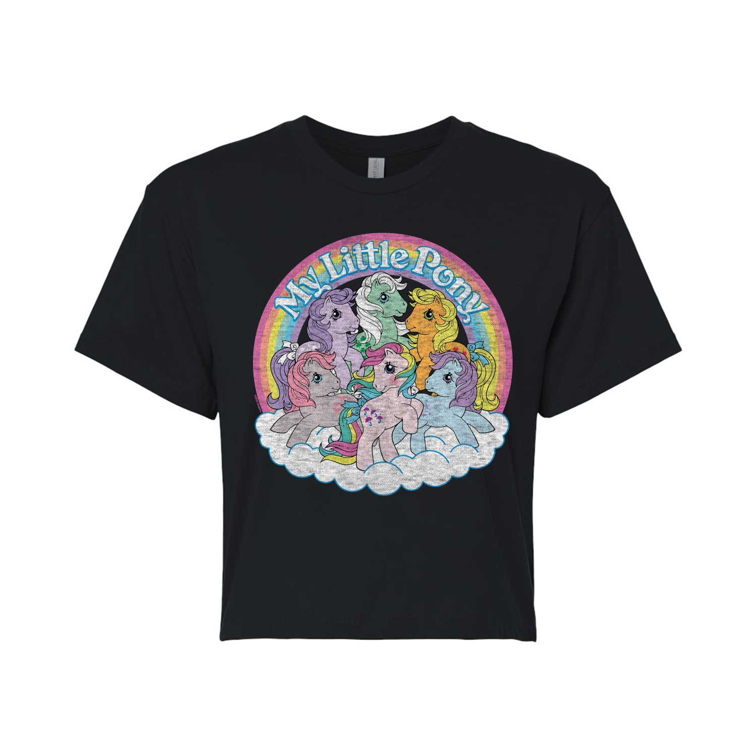 My Little Pony - Retro Group - Junior's Cropped Tee - Walmart.com