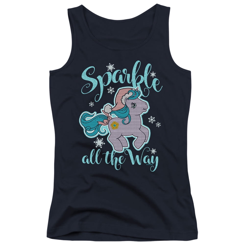 My Little Pony Retro Sparkle All The Way 2 Junior Women's Tank Top Navy ...