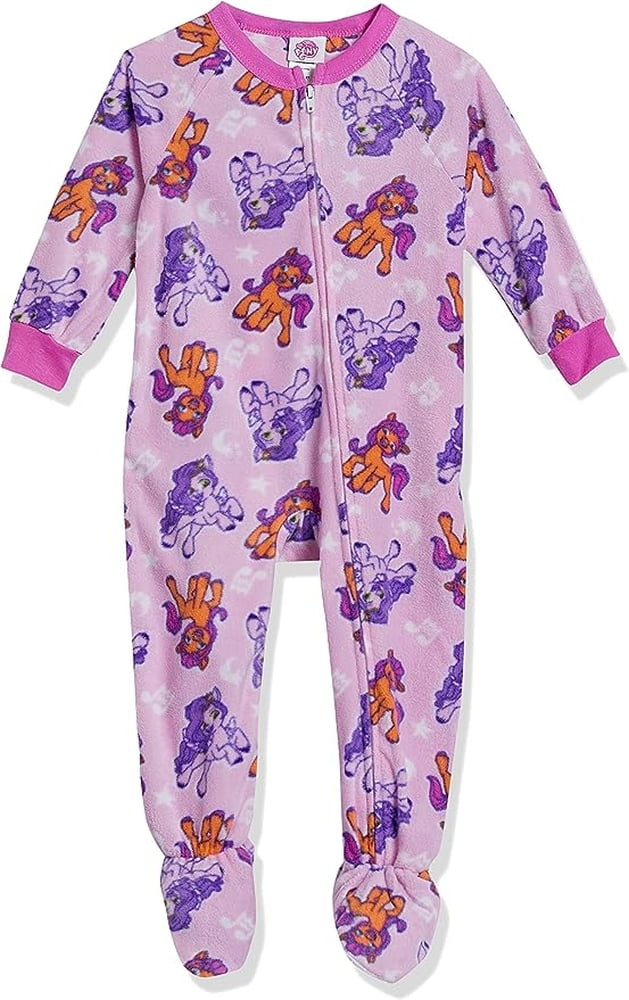 My Little Pony Sunny Starscout and Pipp Petals Fleece Footed Pajama Sleeper, Size 3T - Walmart.com