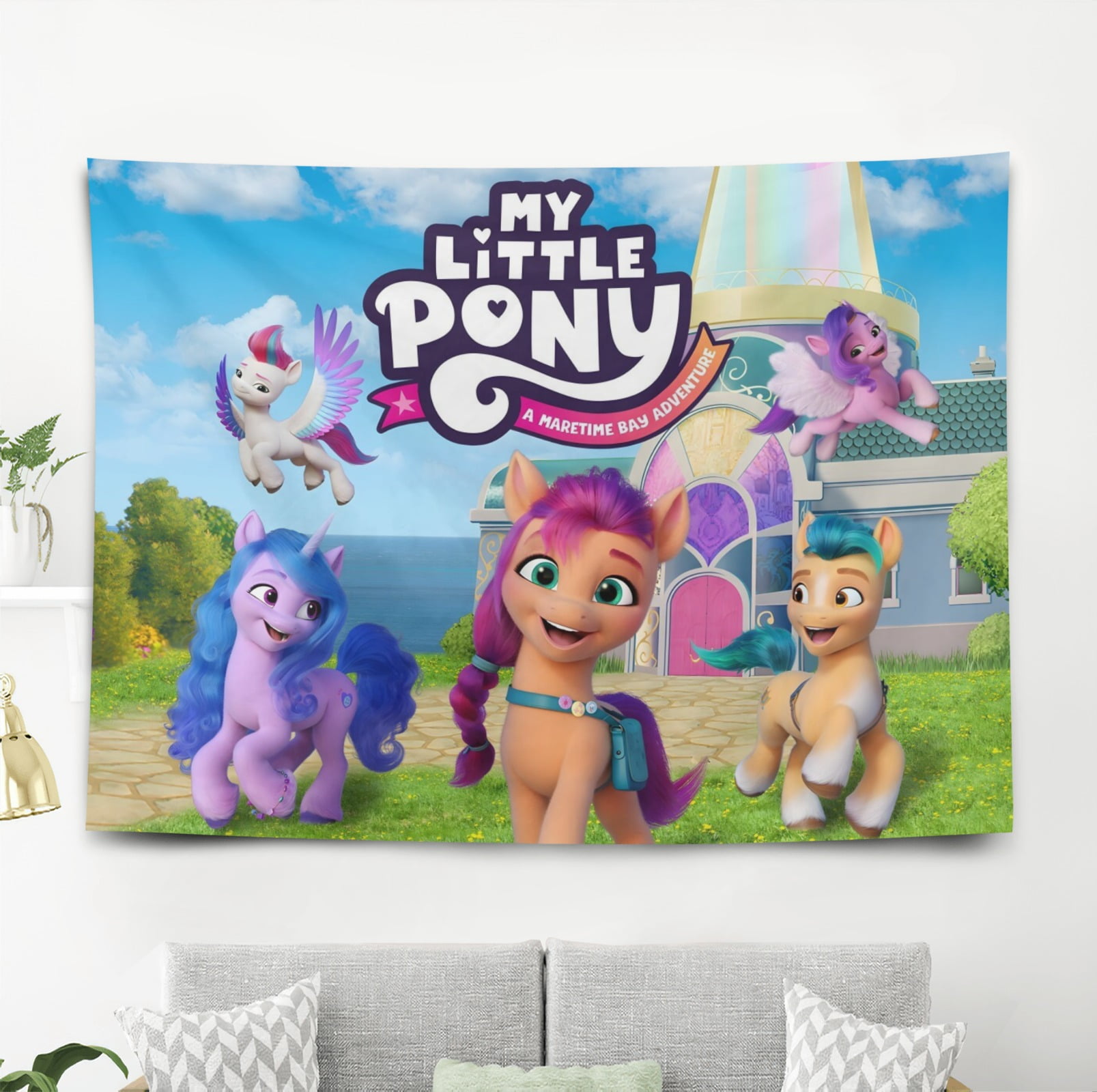 My Little Pony-Theme Anti-pilling Tapestry Gift Wall Hanging Backdrop ...