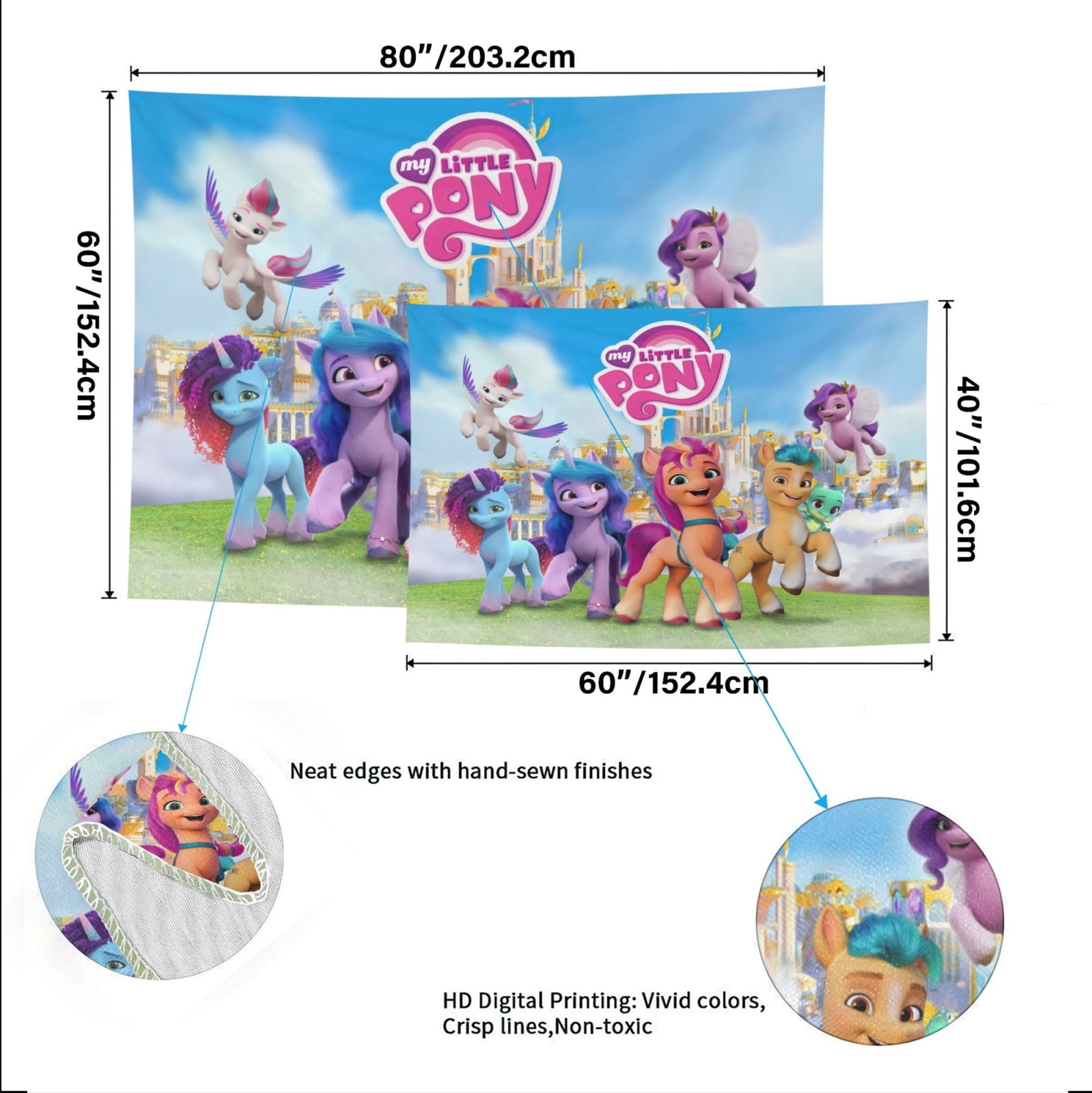 My Little Pony Wall Tapestry Wall Hanging for Bedroom Dorm Wall ...