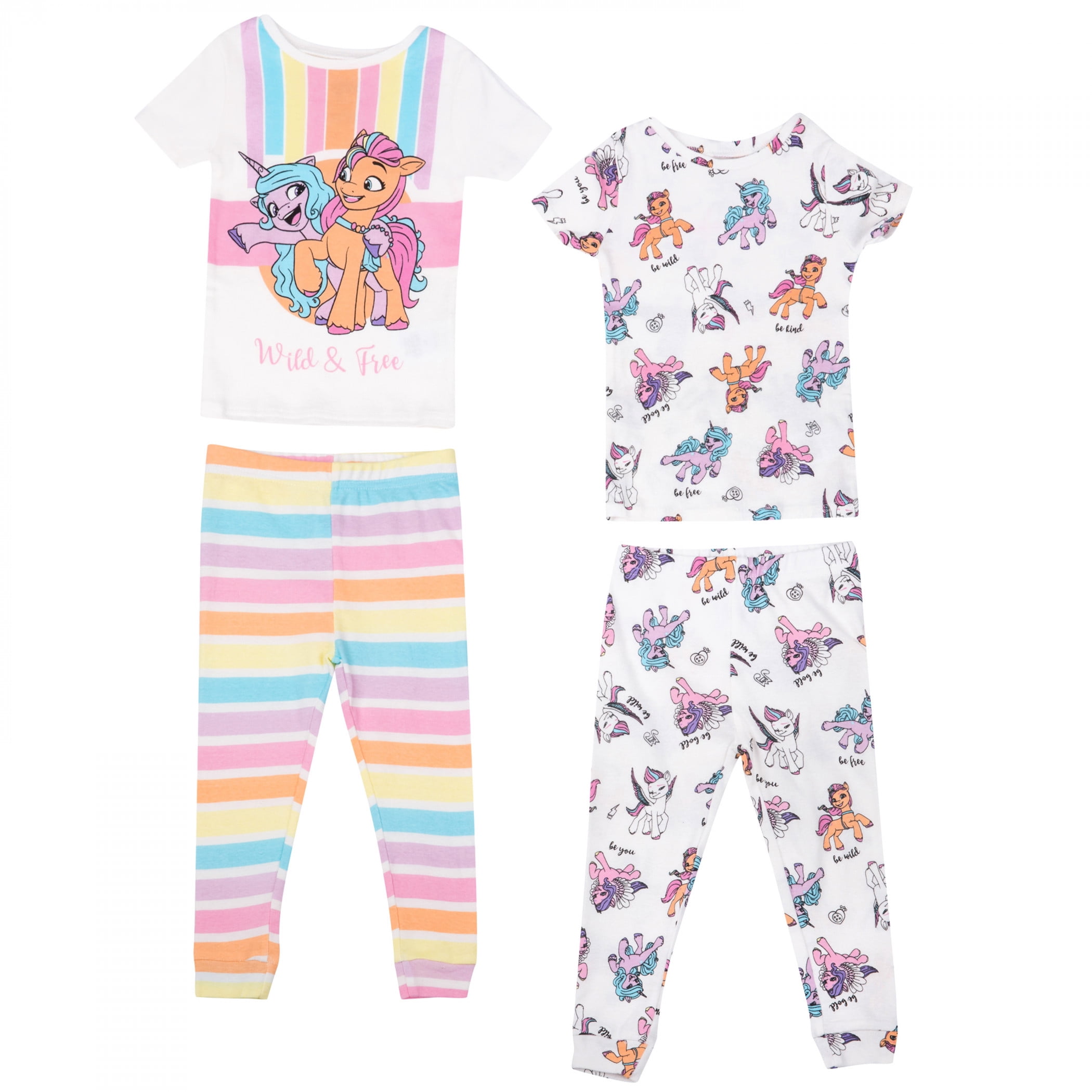 My Little Pony Wild and Free 4-Piece Toddler Girl's Pajama Set-Toddler ...