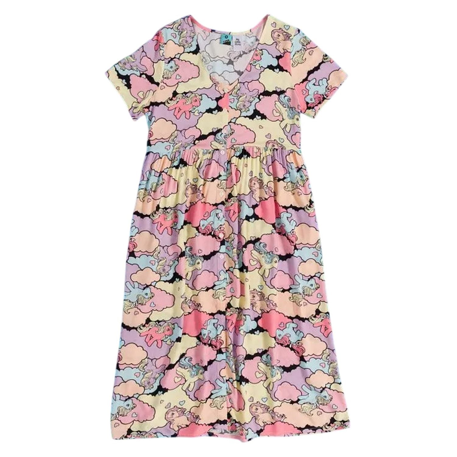 My Little Pony Womens Clouds V Neck Midi Dress - Walmart.com
